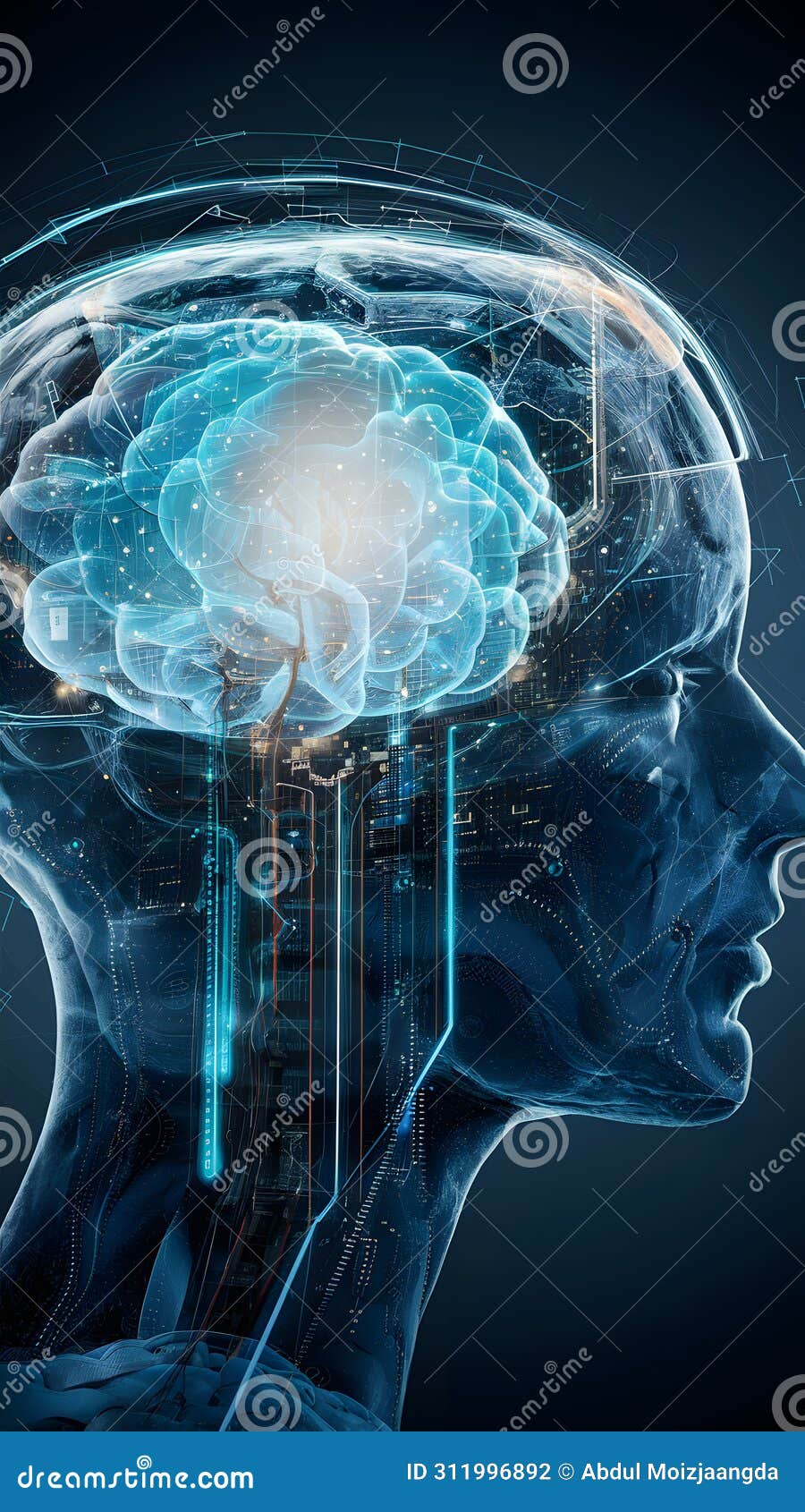 Brain Technology Concept Conversational Intelligence Visualized in ...