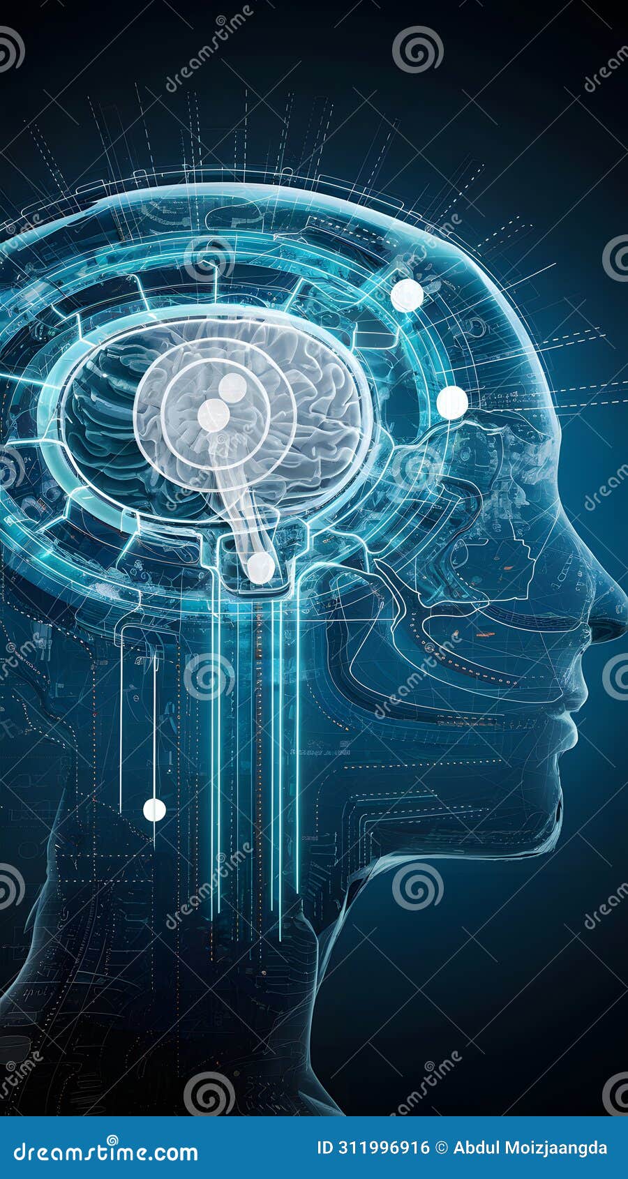 Brain Technology Concept Conversational Intelligence Visualized in ...