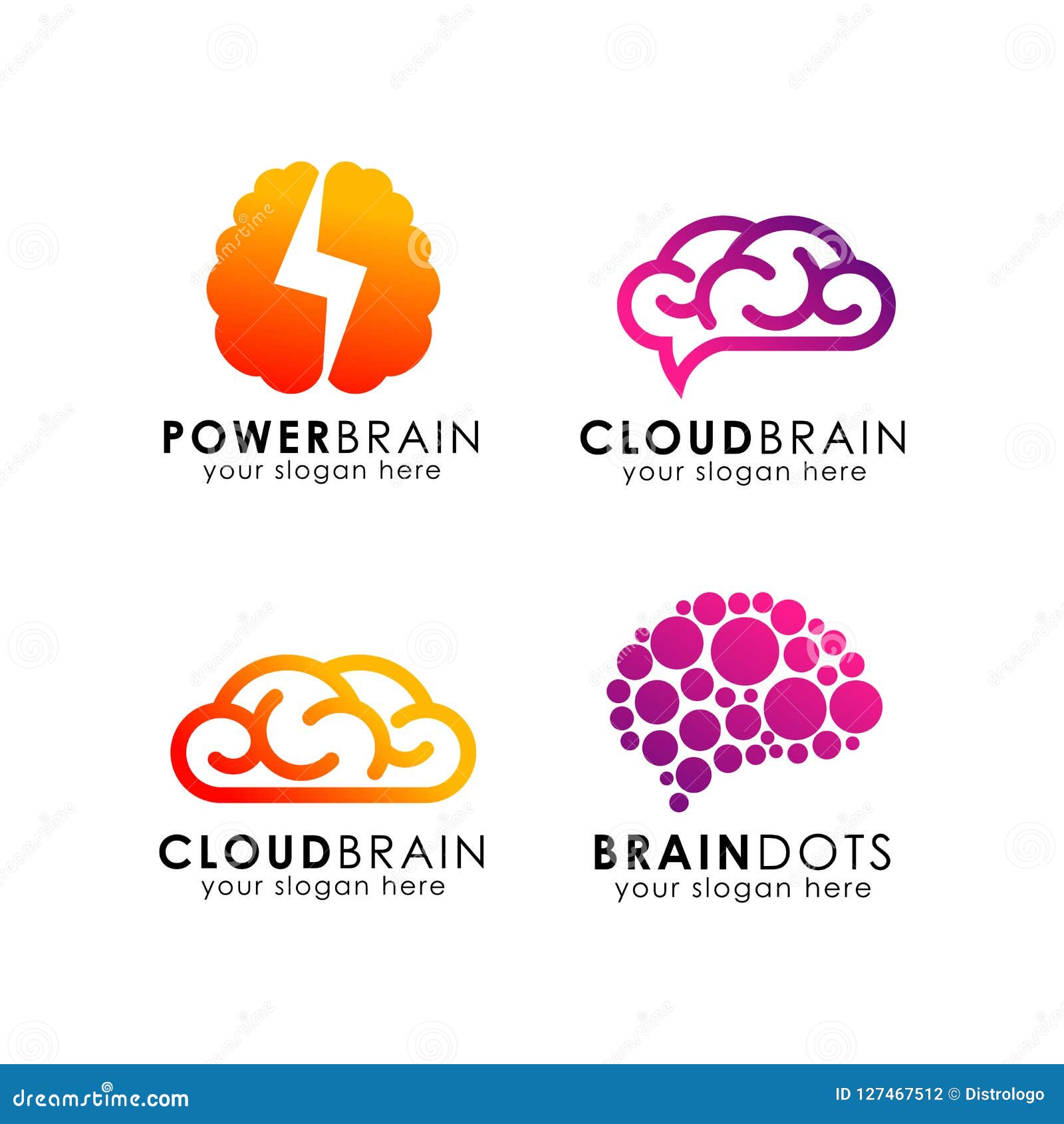 Brain Technology Logo Template. Brain Tech Vector Icon Stock Vector ...
