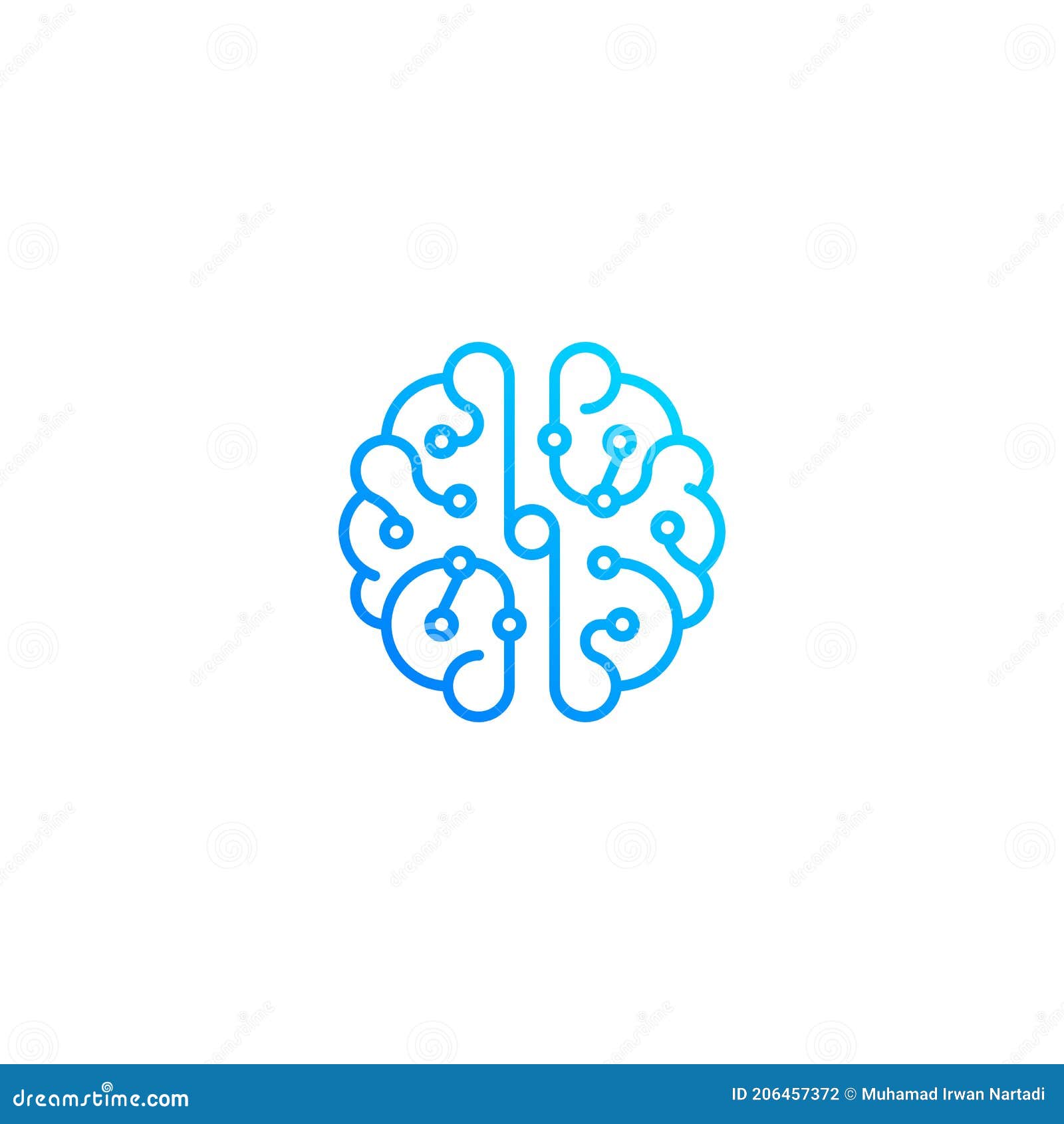 Brain Technology Top View. Vector Icon Template Stock Vector ...