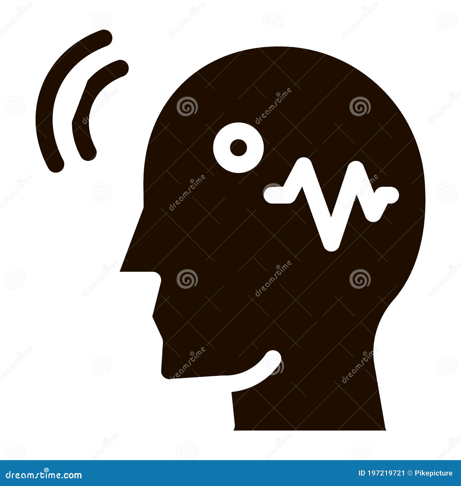Brain Telepathic Control Vector Icon Stock Vector - Illustration of ...