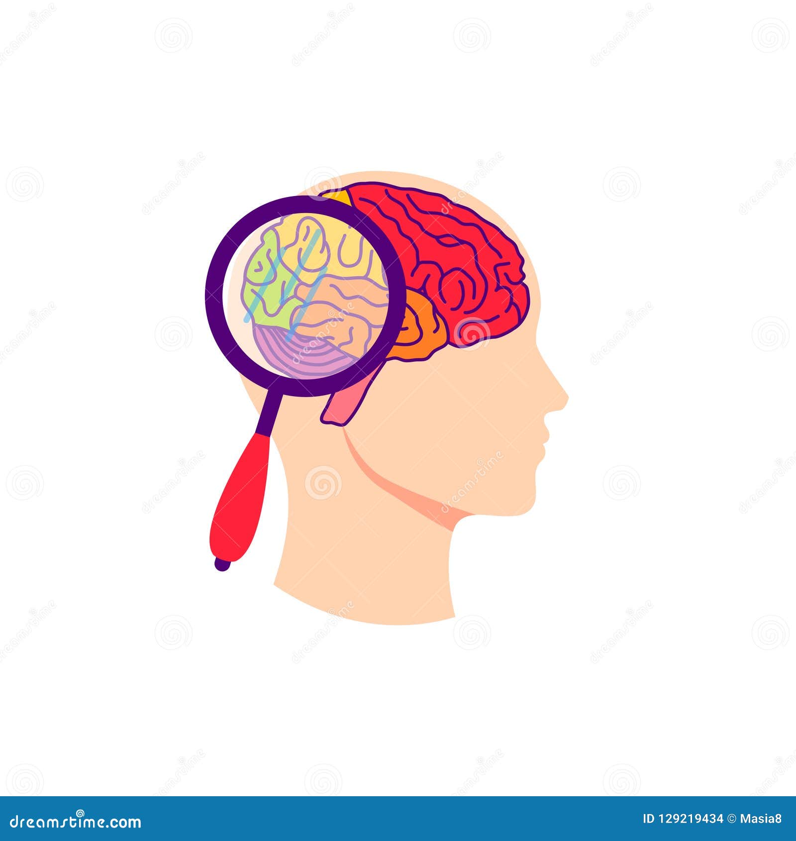 Brain test vector concept stock vector. Illustration of health - 129219434