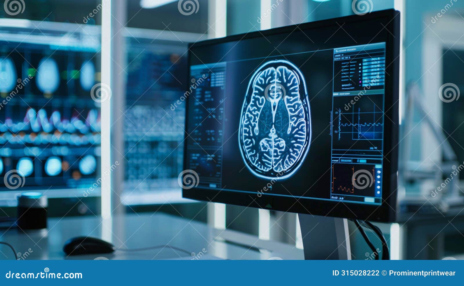 Brain Testing Result on Digital Interface on Laboratory or Surgery ...