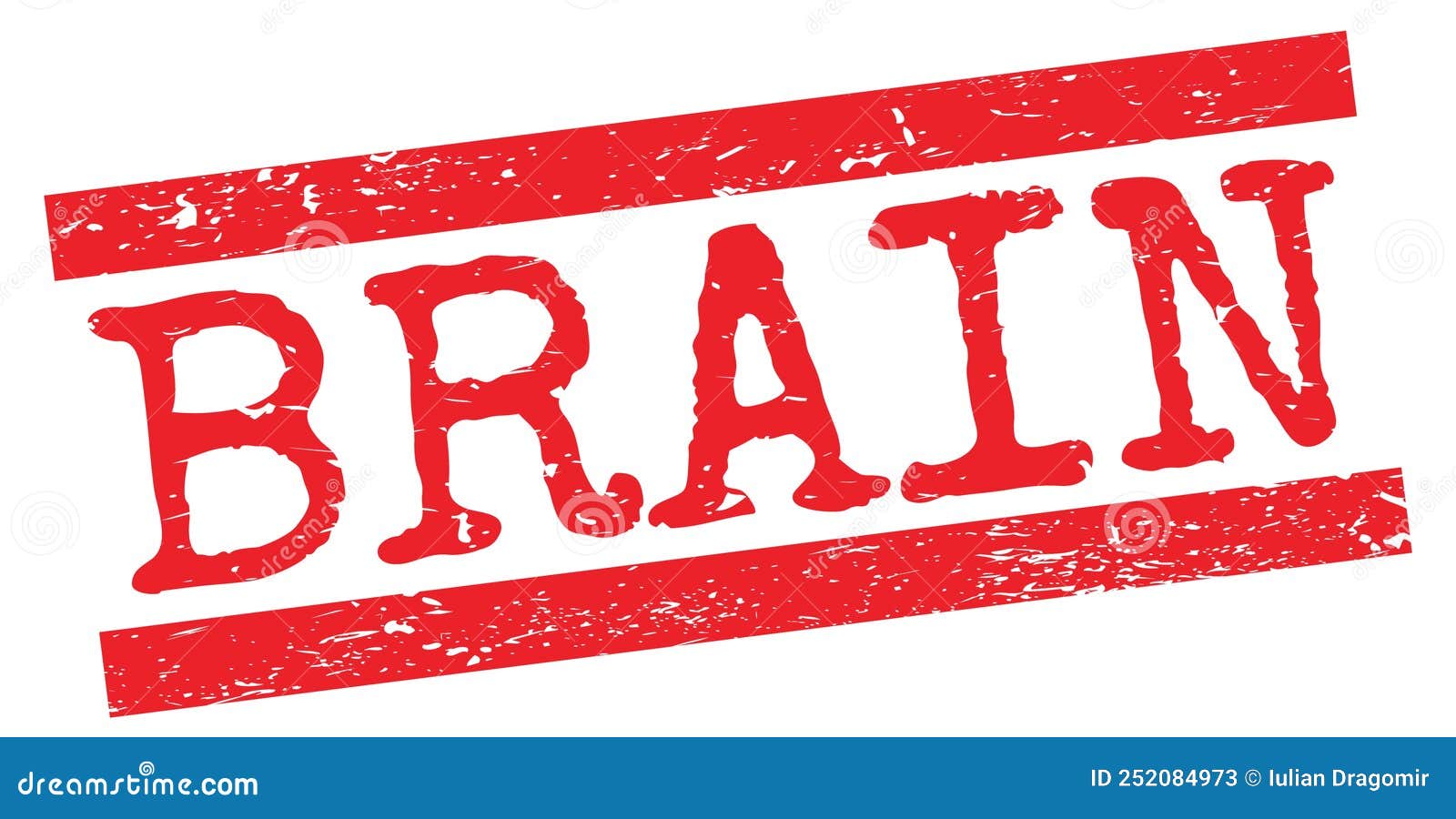 BRAIN Text on Red Lines Stamp Sign Stock Illustration - Illustration of ...