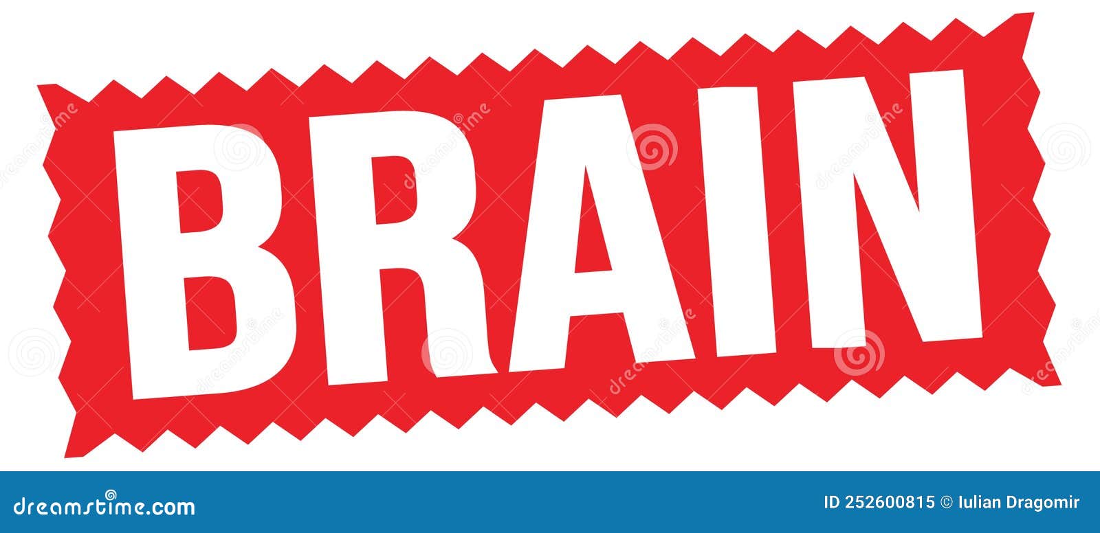 BRAIN Text Written on Red Stamp Sign Stock Illustration - Illustration ...
