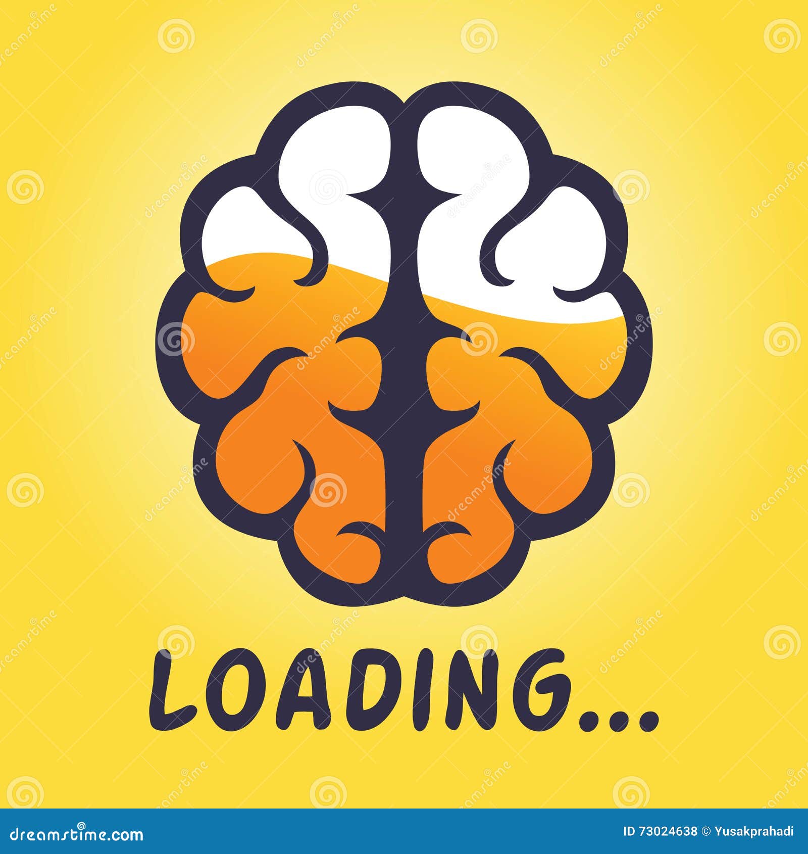 Brain Thinking Loading Progress Icon Ilustração do Vetor - Ilustração ...