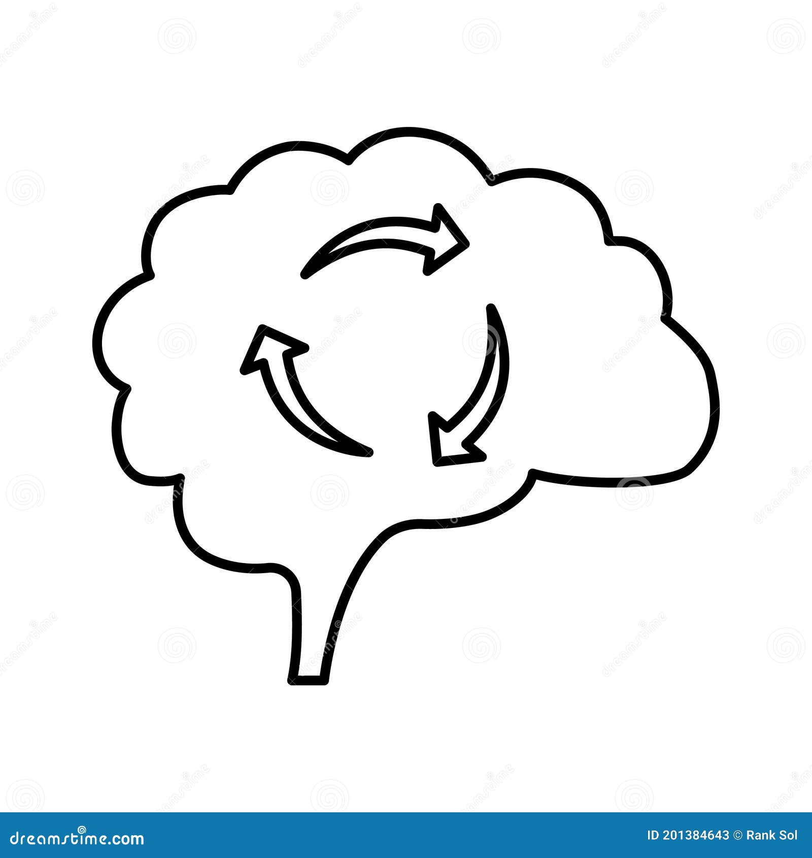 Brain Thinking Vector Icon Which Can Easily Modify or Edit Stock Vector ...