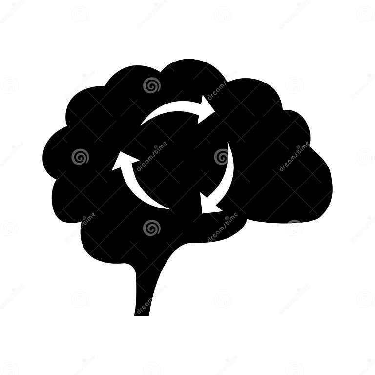 Brain Thinking Vector Icon Which Can Easily Modify or Edit Stock Vector ...