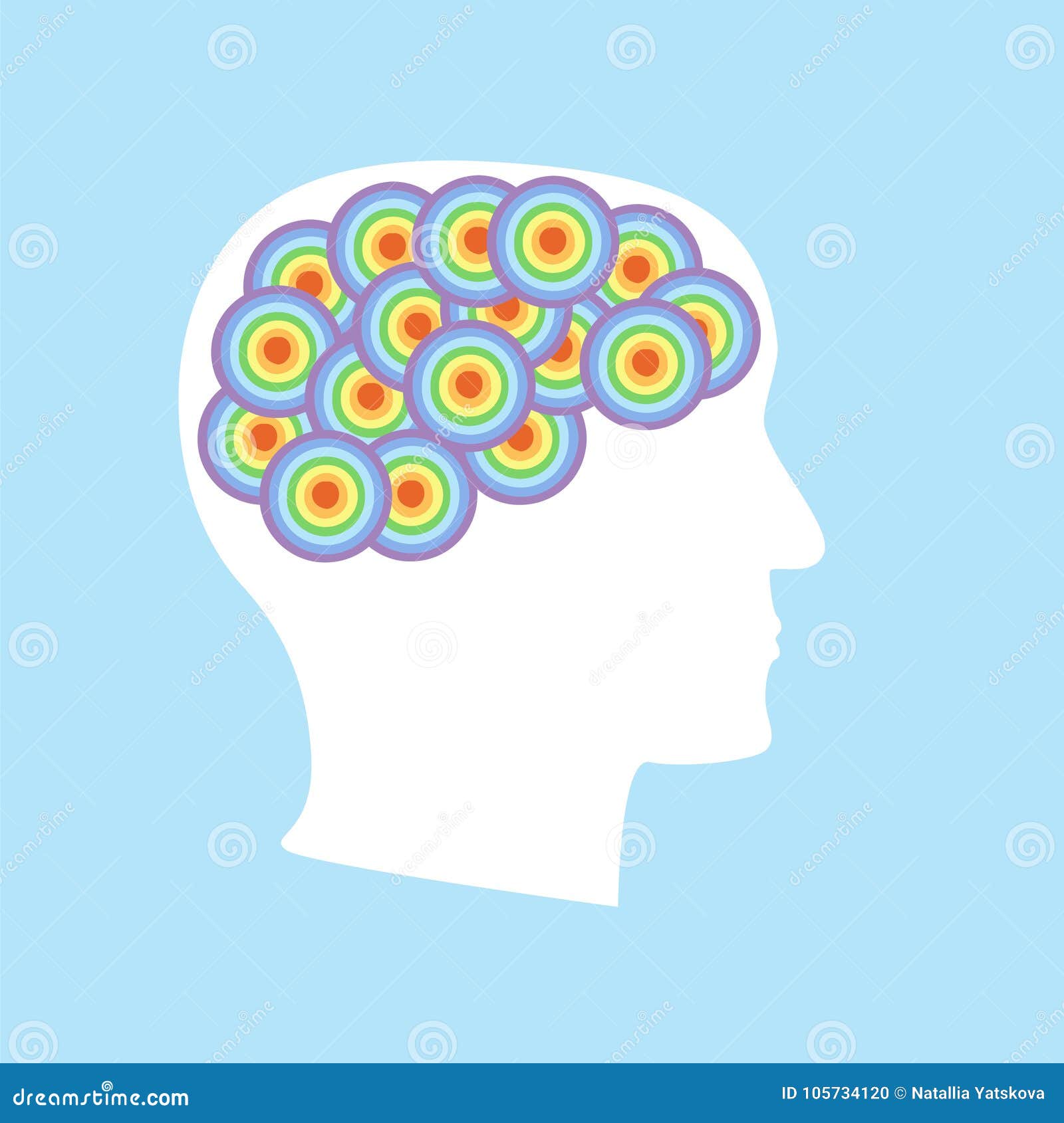 Brain thought concept stock vector. Illustration of growing - 105734120