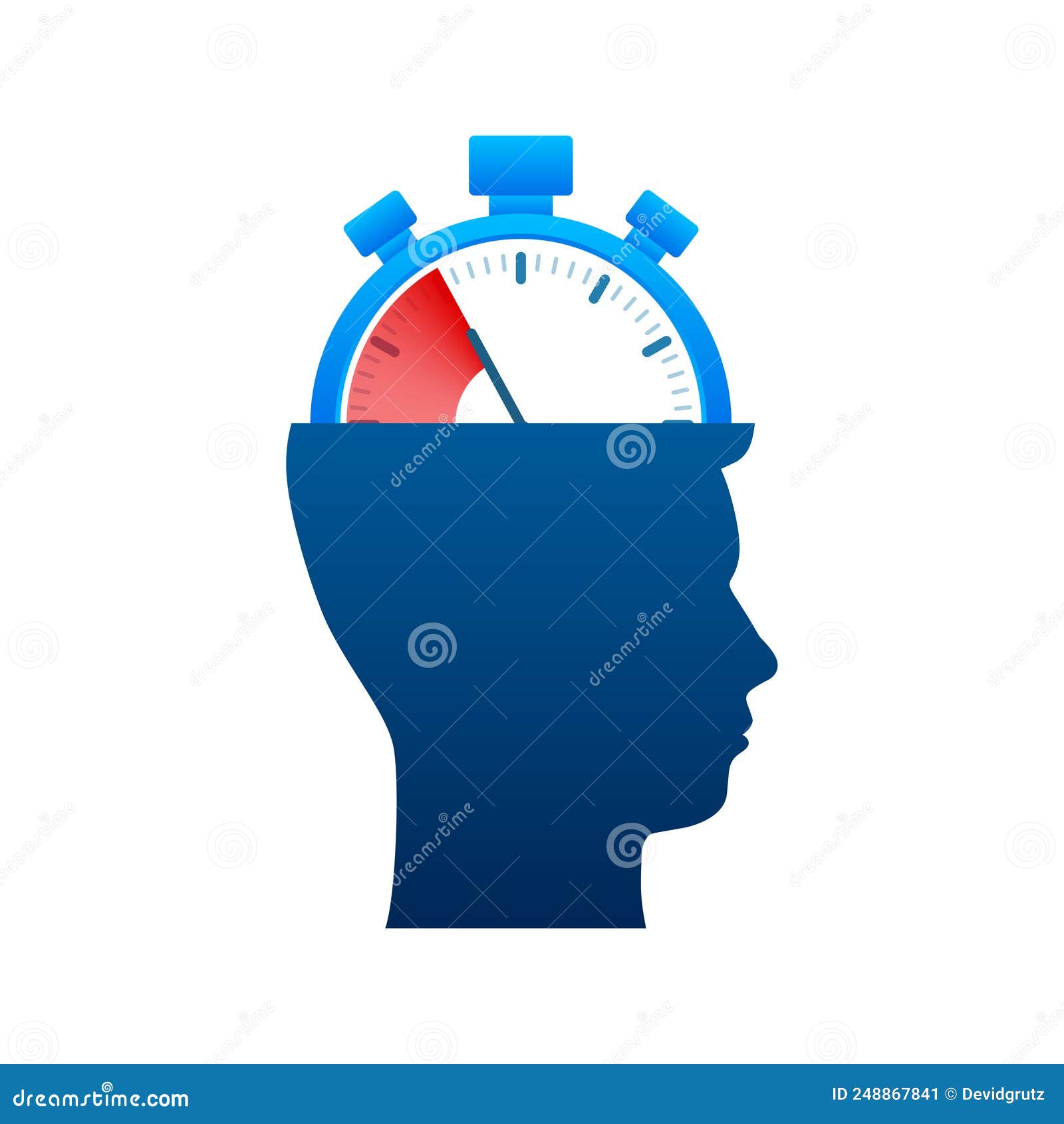 Brain Timer, Great Design for Any Purposes. Deadline Concpet Flat ...