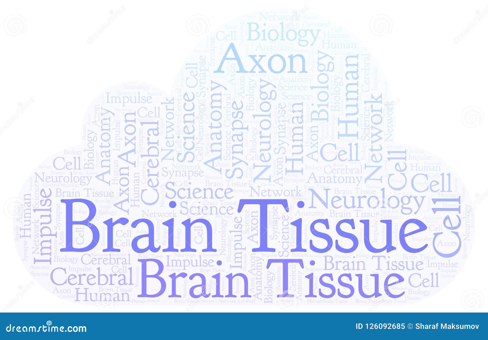 Brain Tissue word cloud. stock illustration. Illustration of word ...