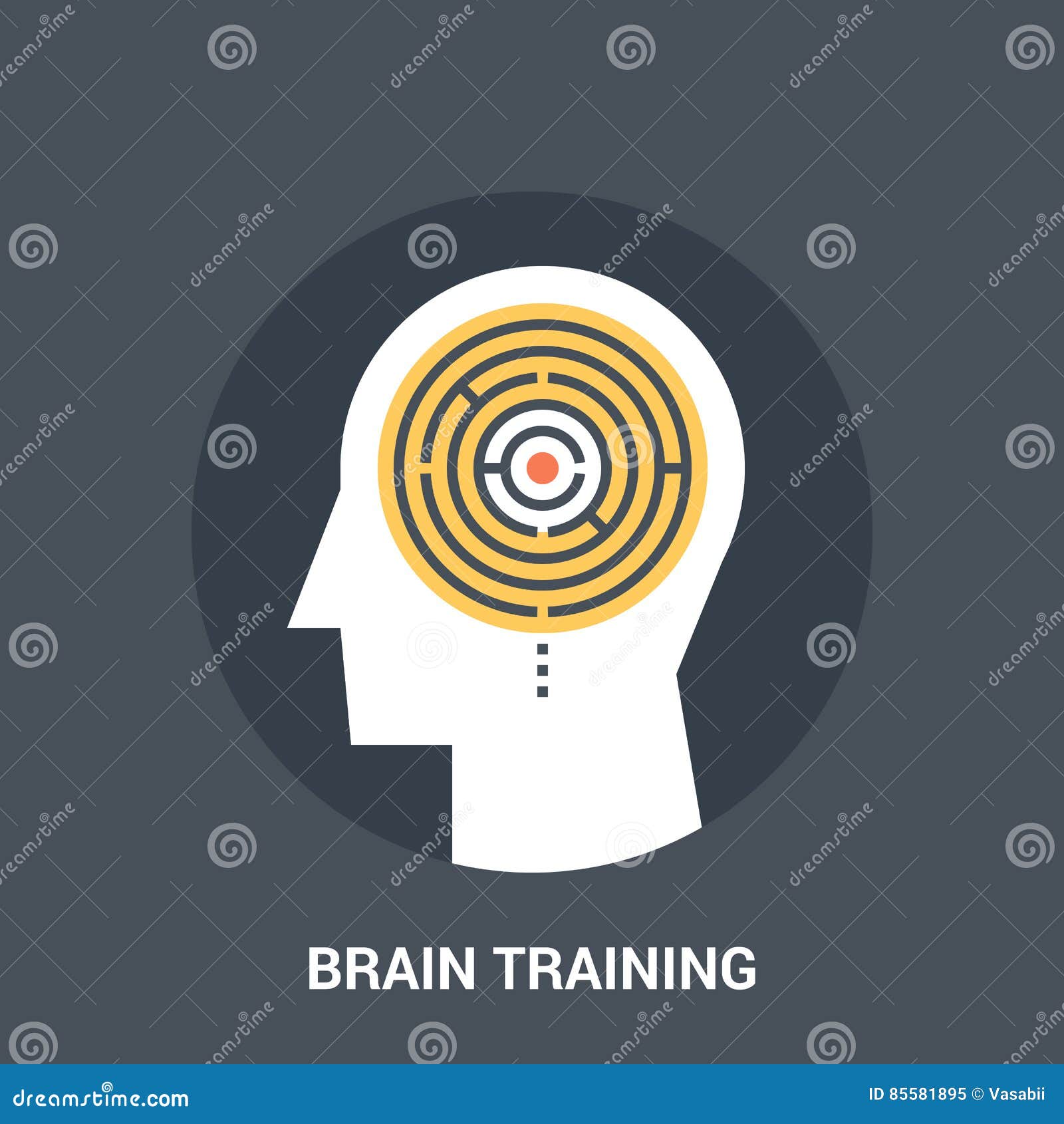 Brain Training Icon Concept Stock Vector - Illustration of graphic ...