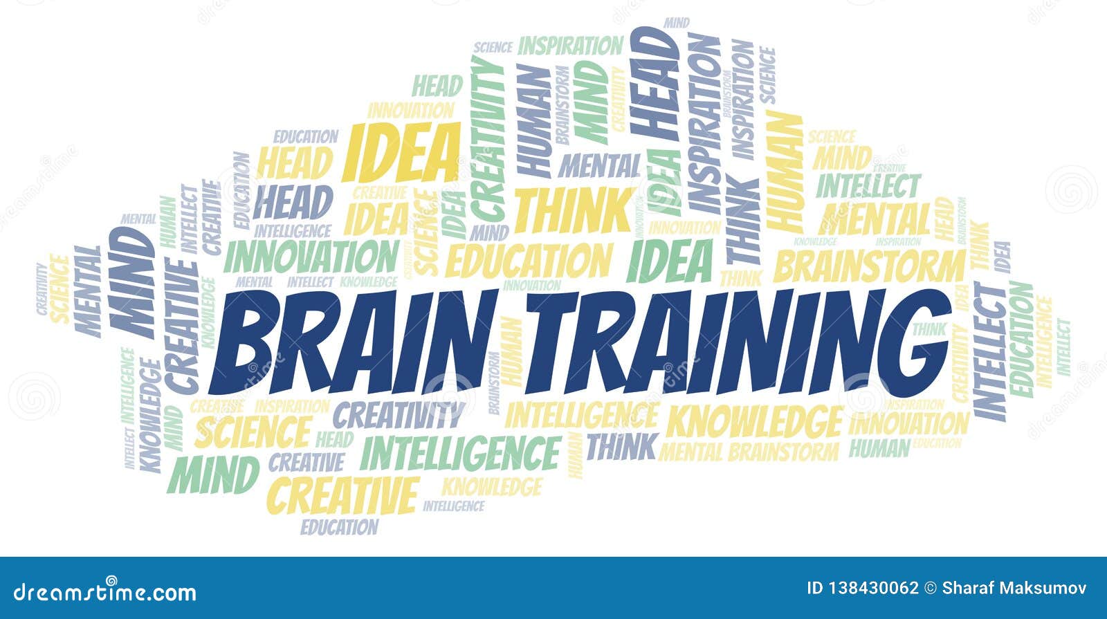 Brain Training. Cartoon Brain Lifts Weight With Books. Train Your ...