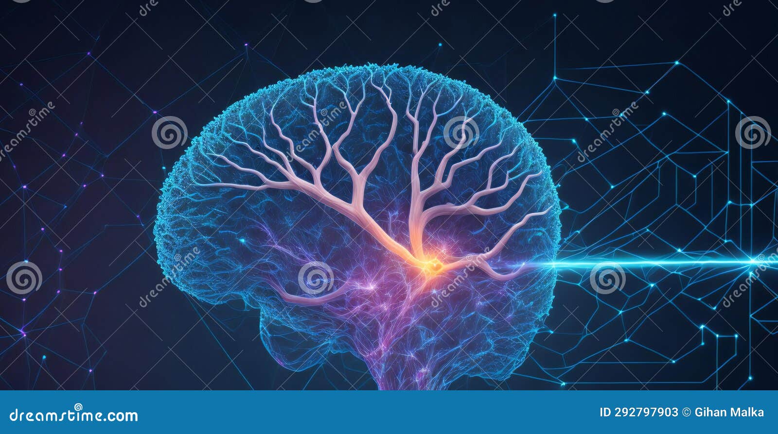 Brain Tree Background Transparent Brain Stock Illustration ...