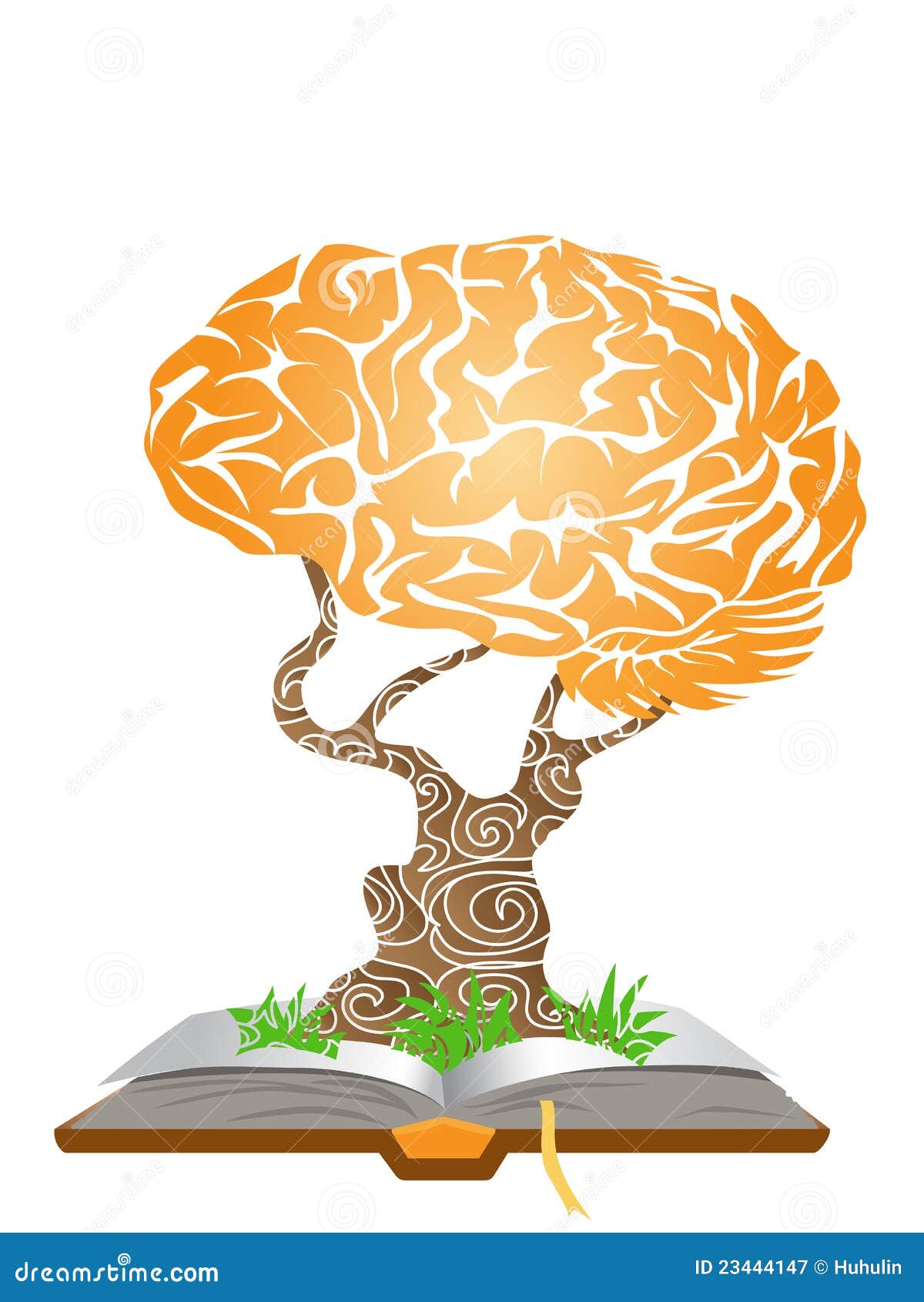 Brain tree on book stock vector. Illustration of open - 23444147 Brain tree on book stock vector. Illustration of open - 23444147