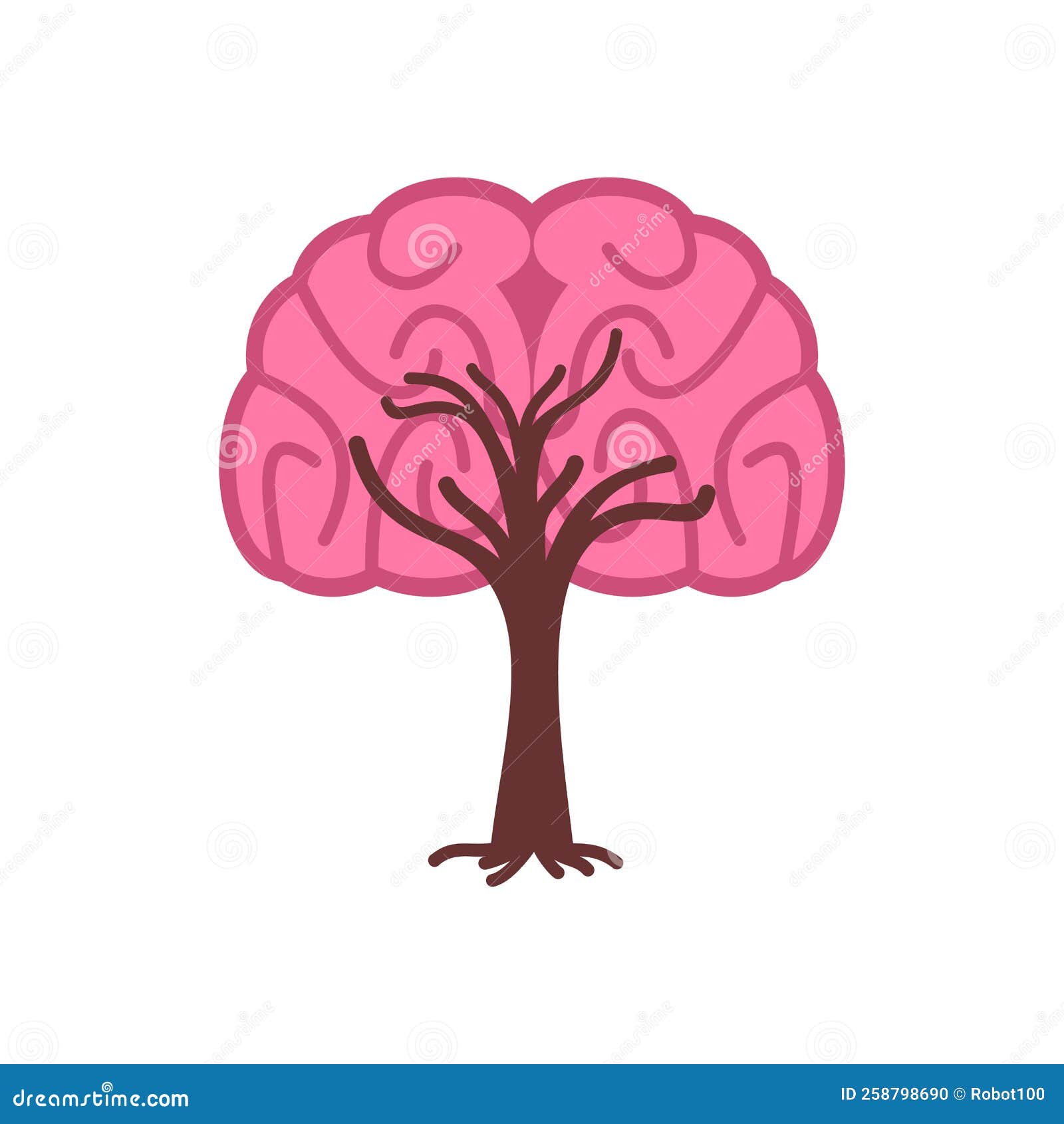 Brain Tree. Brains on a Tree Stock Vector - Illustration of learn ...