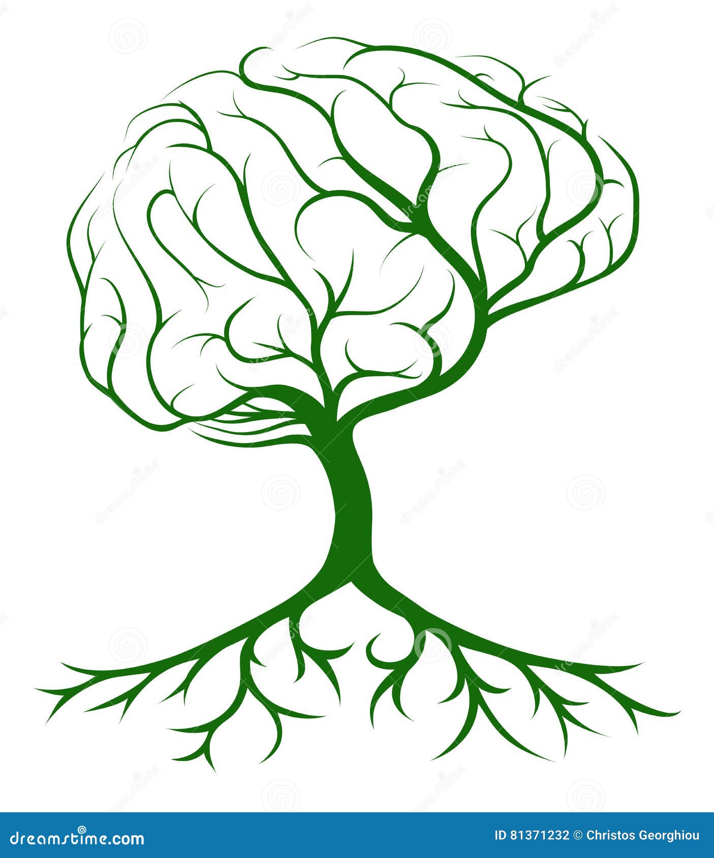 Brain Tree stock vector. Illustration of clipart, medical - 81371232
