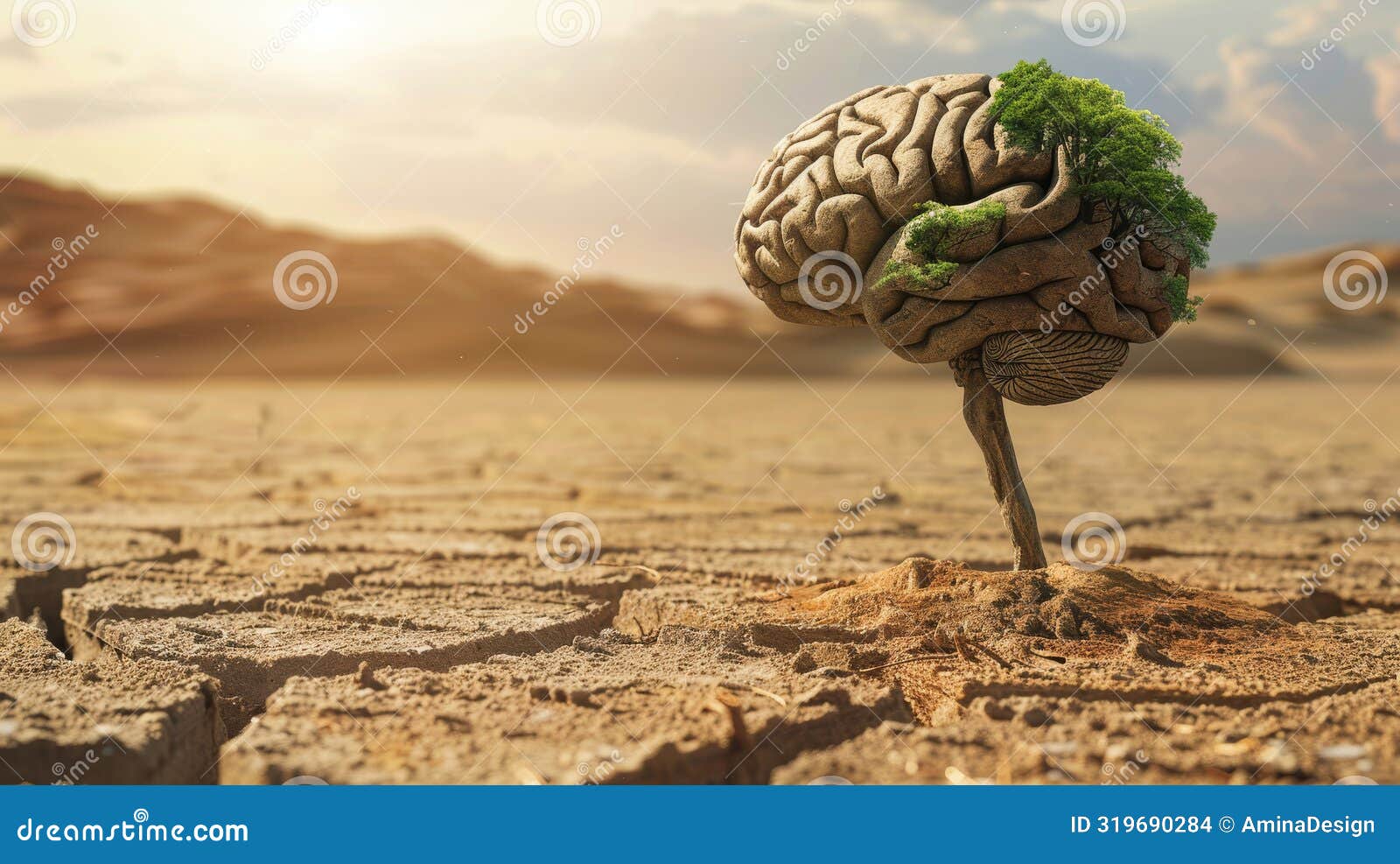 Brain Tree Concept Of A Tree Growing In The Shape Of A Human Brain ...