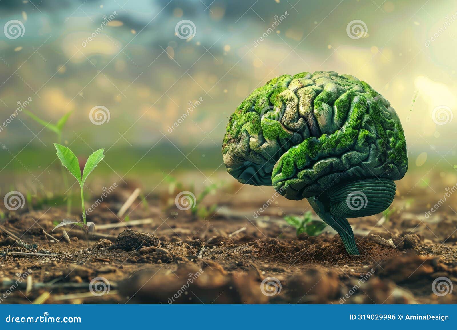 Brain Tree Concept Of A Tree Growing In The Shape Of A Human Brain ...