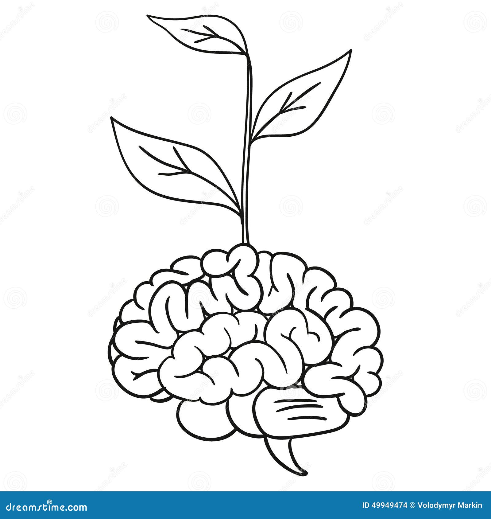Brain tree. stock illustration. Illustration of isolated - 49949474