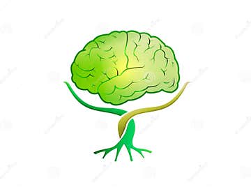 Brain Tree Green Logo stock vector. Illustration of corporate - 128051261