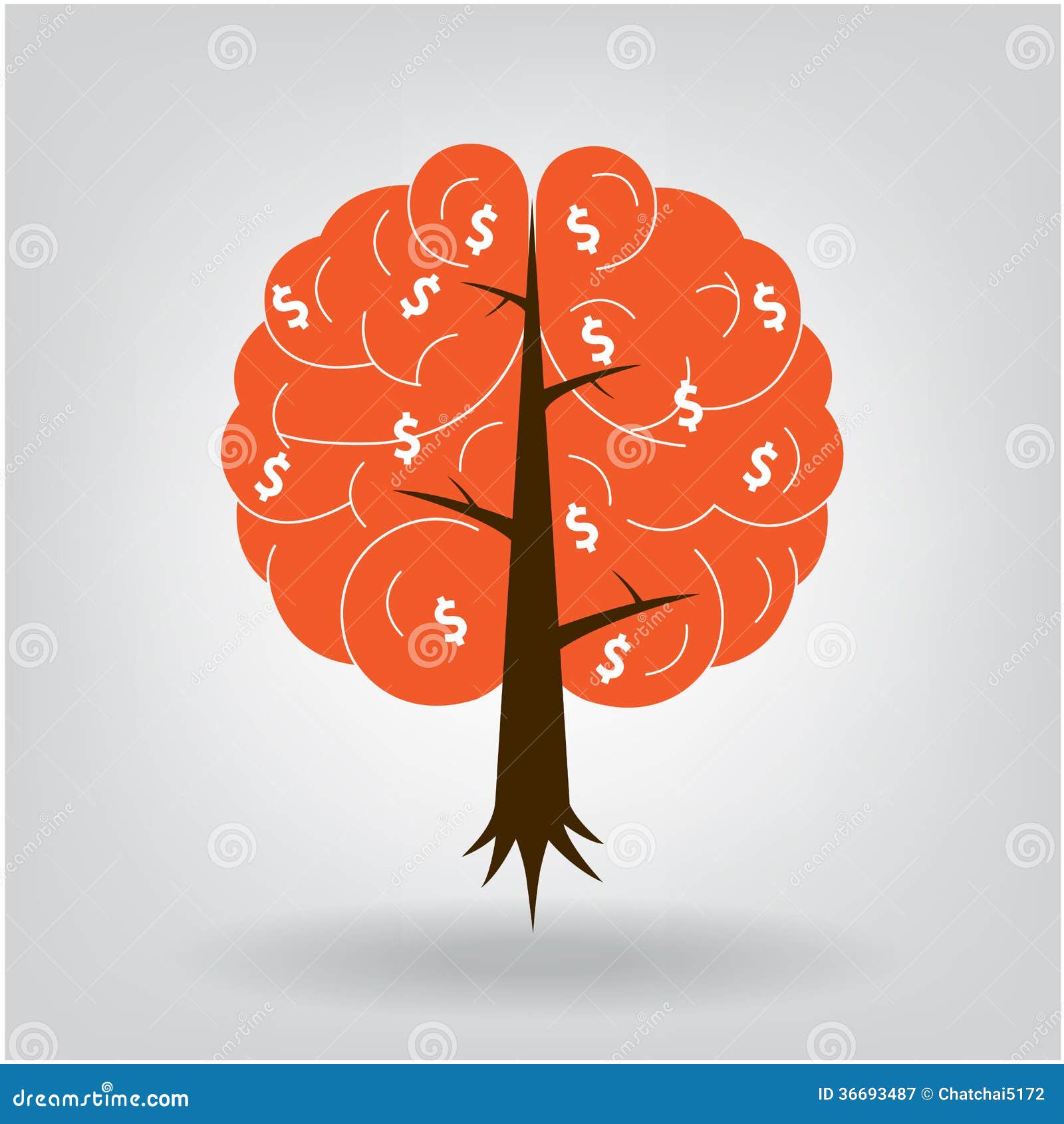 Brain tree illustration stock vector. Illustration of clipart - 36693487
