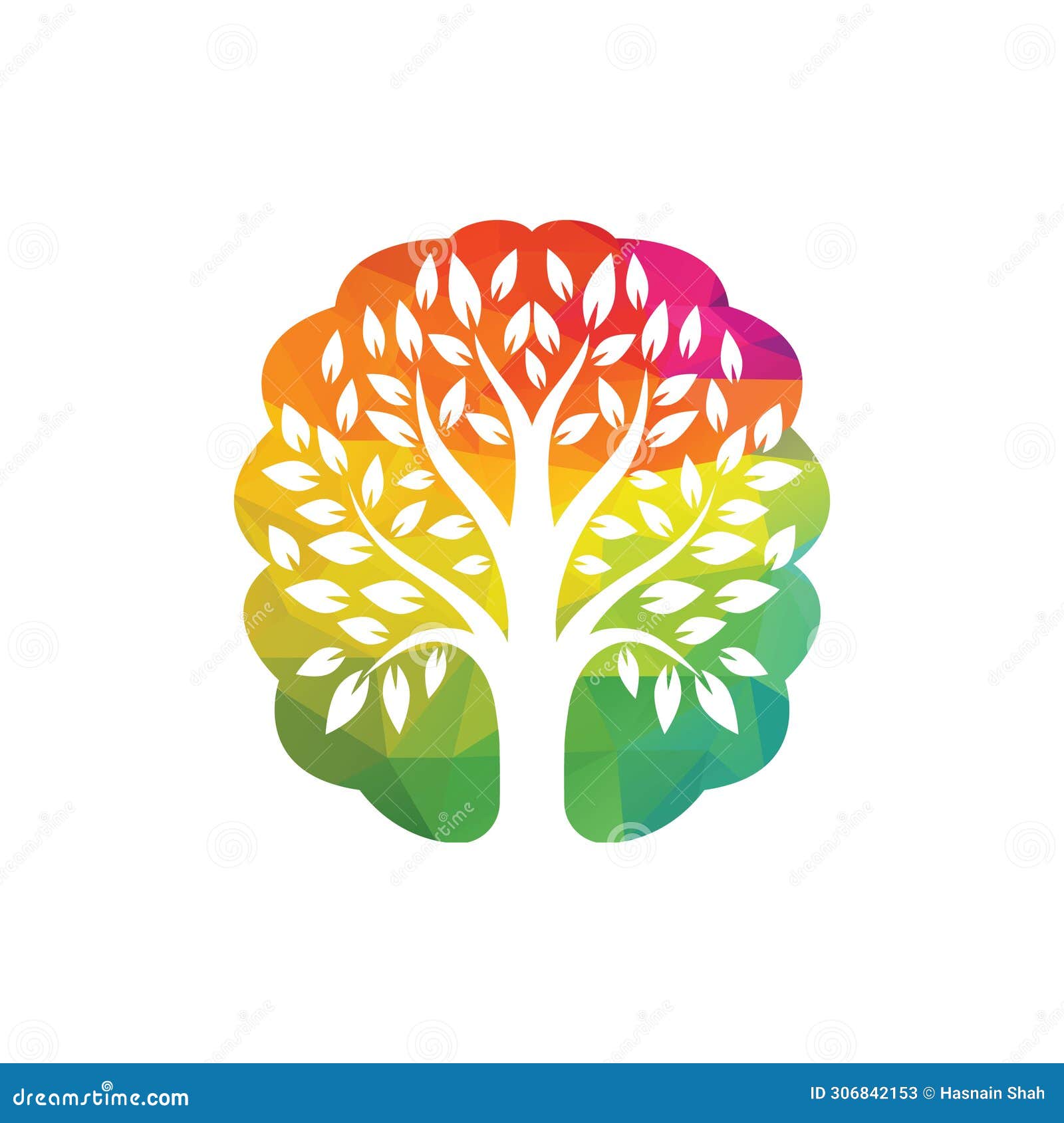 Brain Tree Logo Concept Design Stock Illustration - Illustration of ...