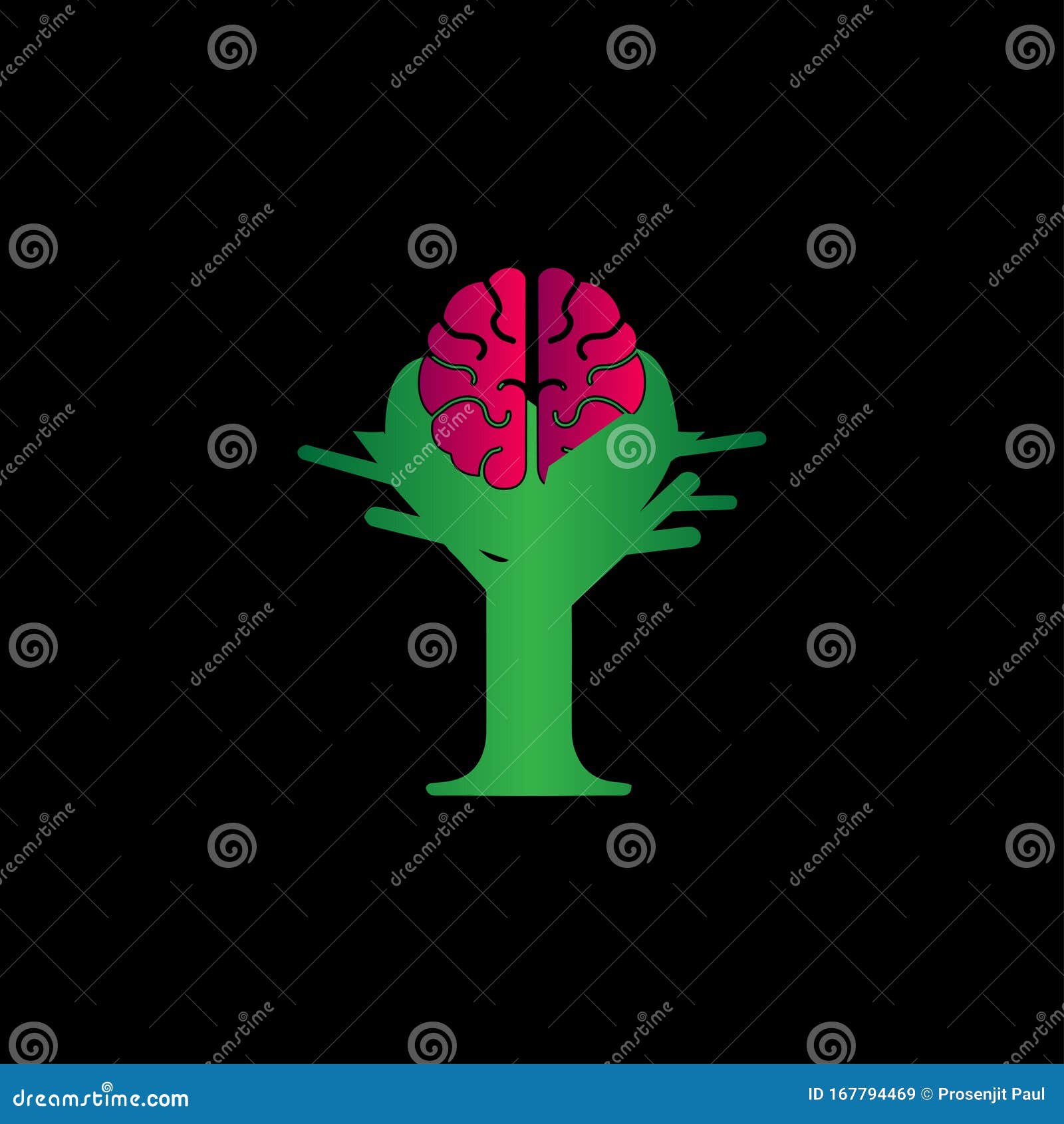 Brain Tree Logo Vector Image Stock Vector - Illustration of design ...