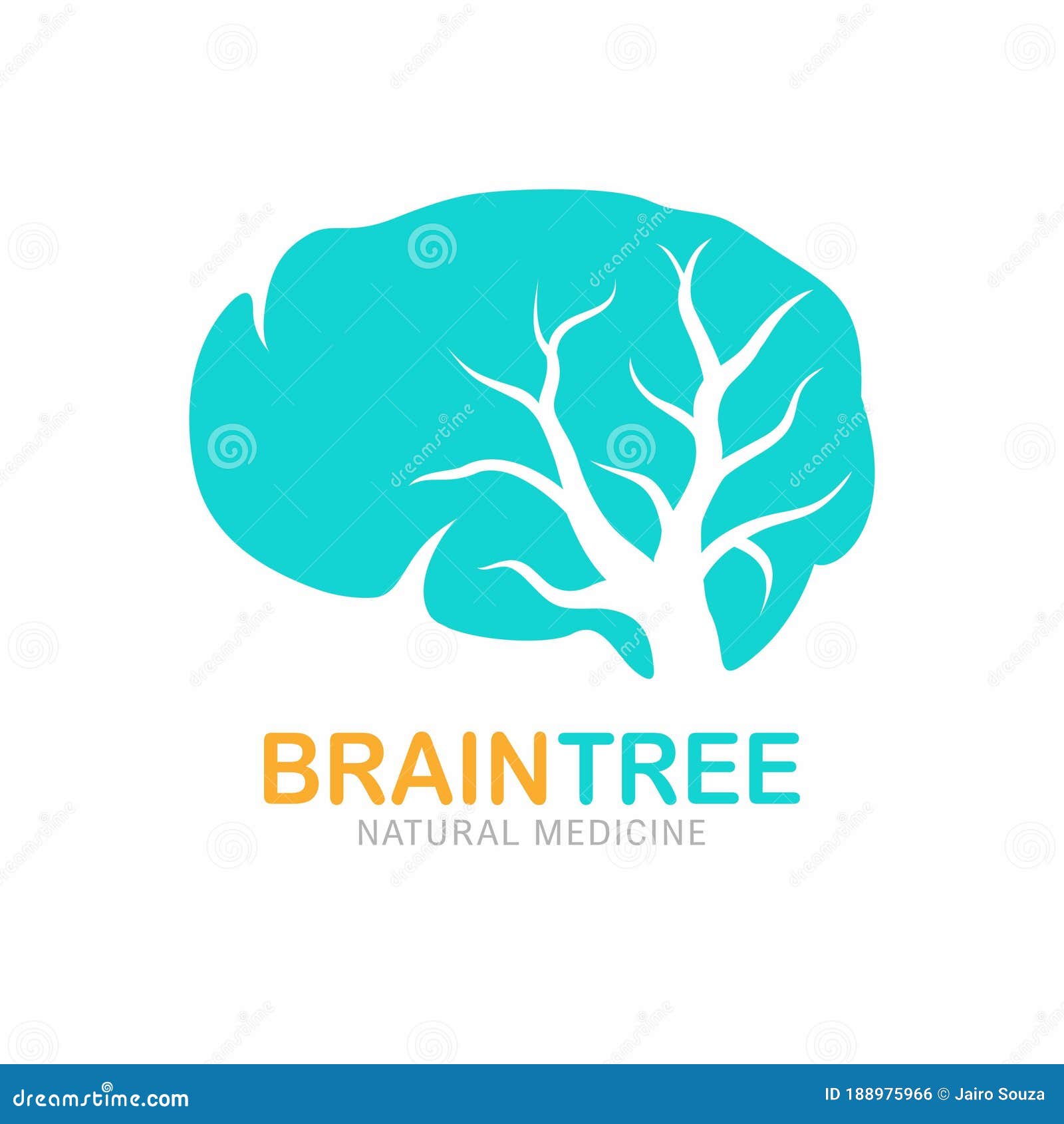 Brain Tree Nervous System Logo Symbol Vector Stock Vector ...