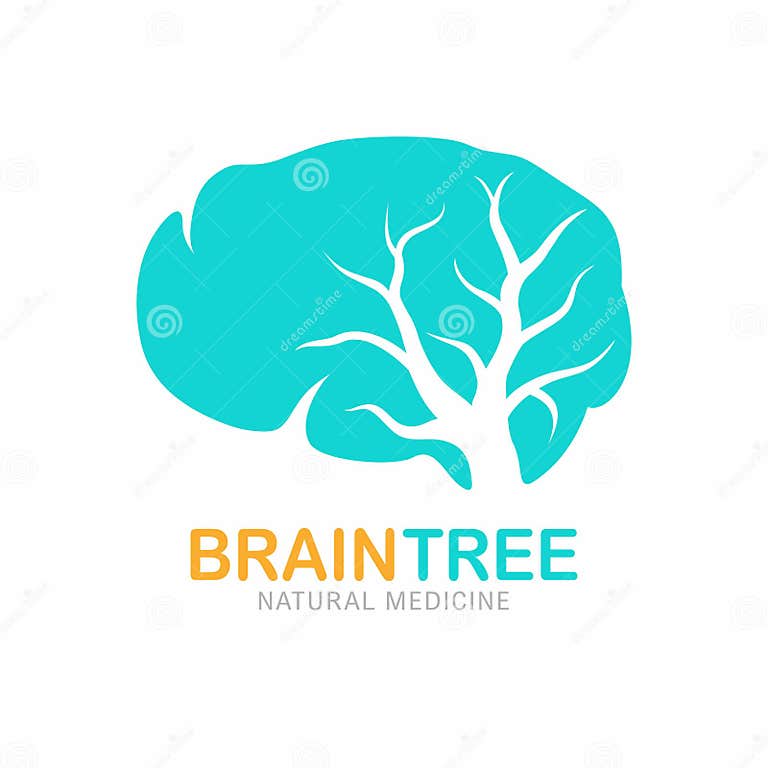 Brain Tree Nervous System Logo Symbol Vector Stock Vector ...