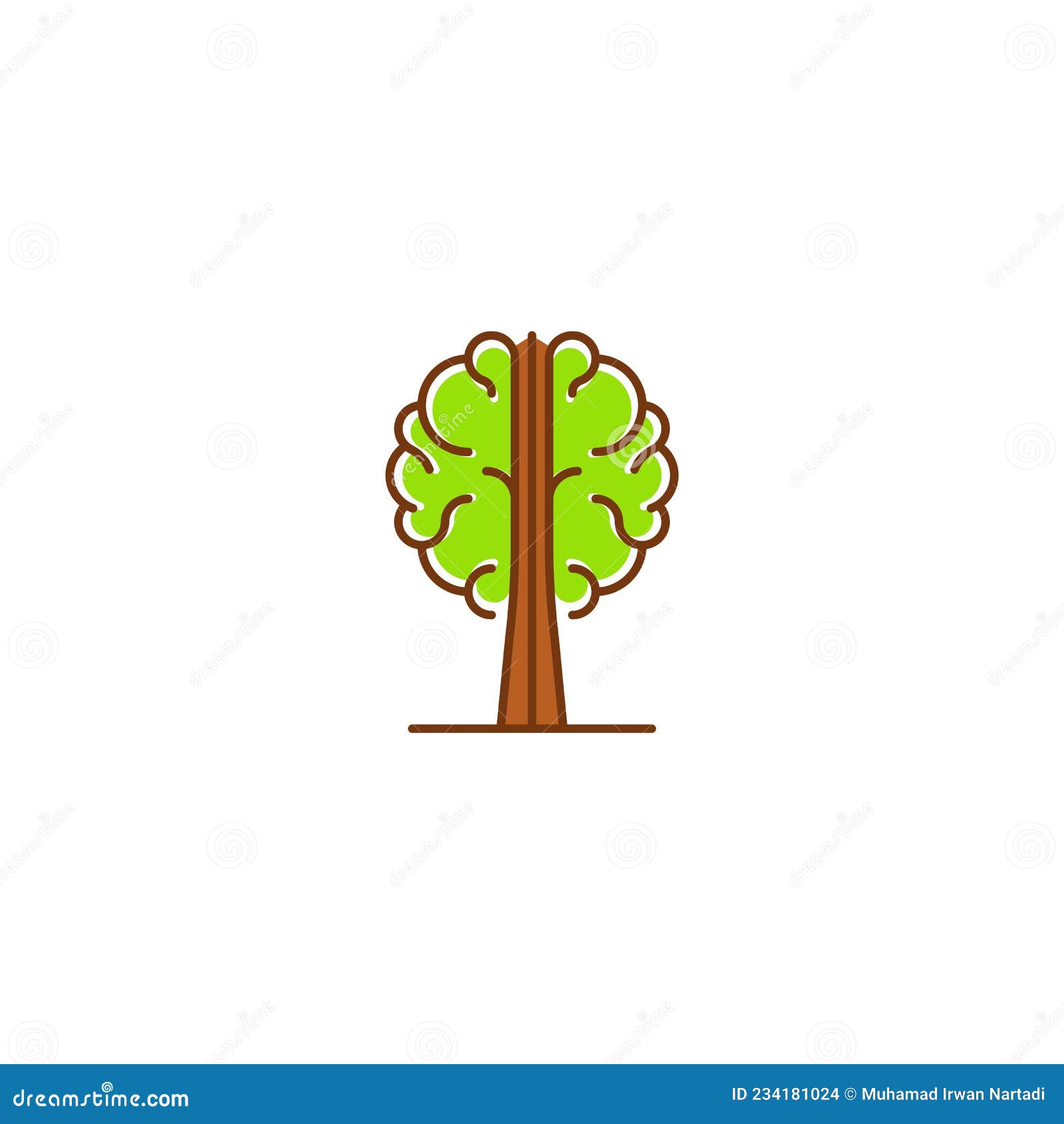 Brain Tree, Think Green, Nature Brain Life. Vector Logo Icon Template ...