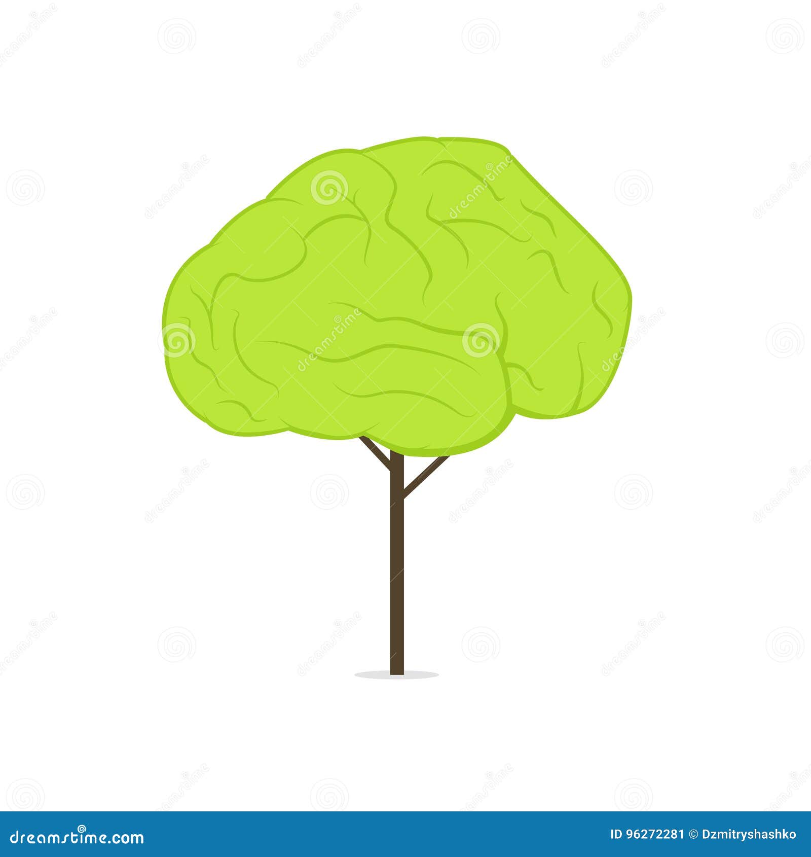 Brain tree vector icon stock vector. Illustration of creativity - 96272281