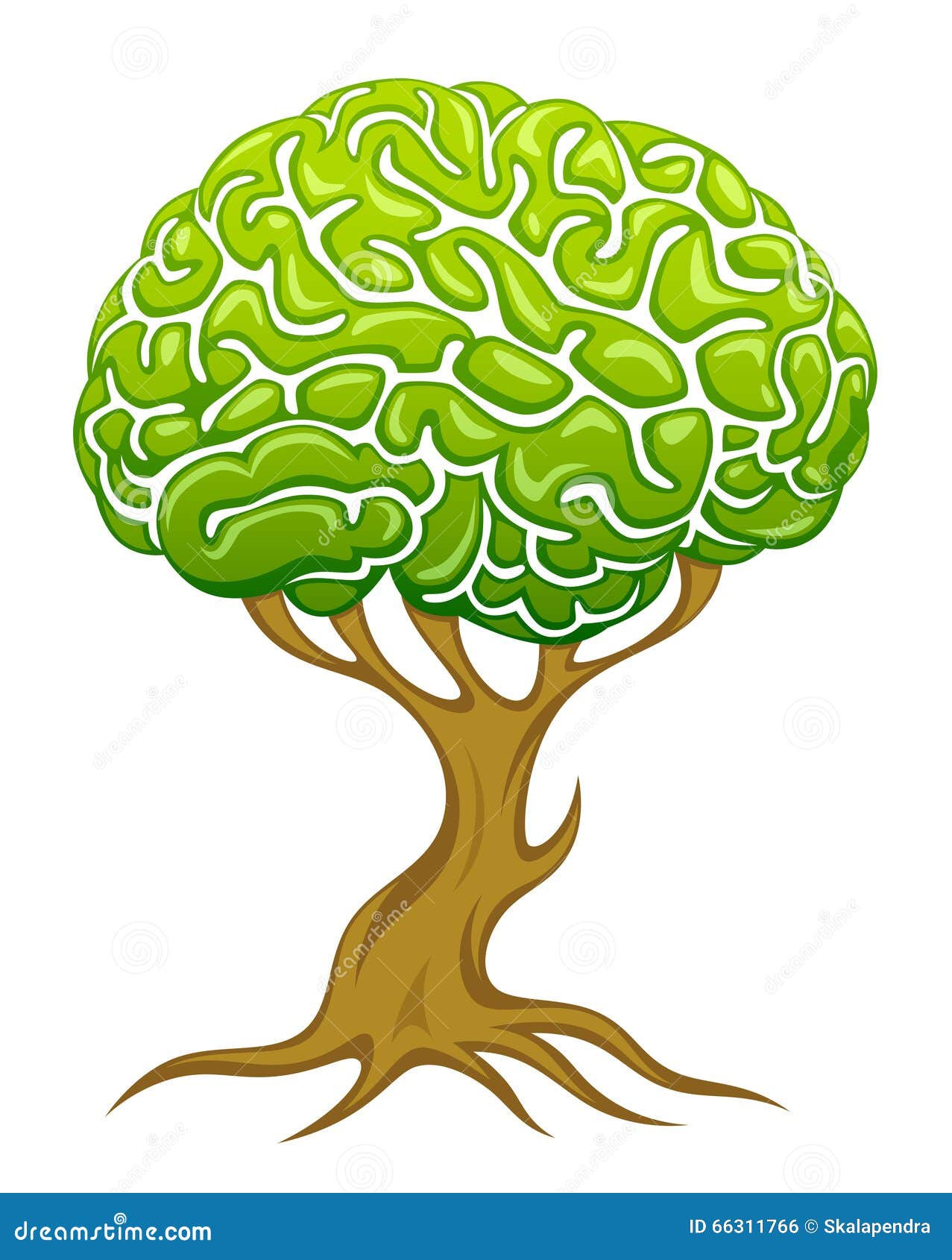 Brain Tree Logo Vector Illustration | CartoonDealer.com #115848850