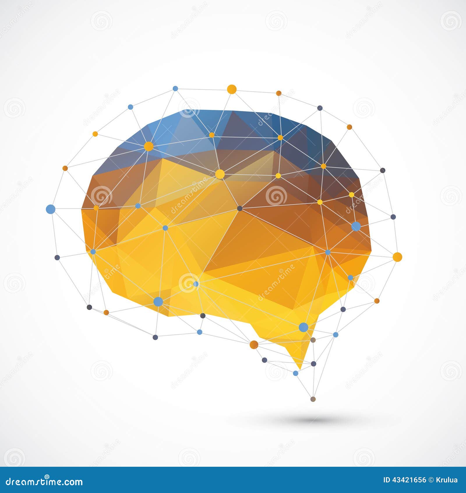 Brain triangle background stock vector. Illustration of geometric ...