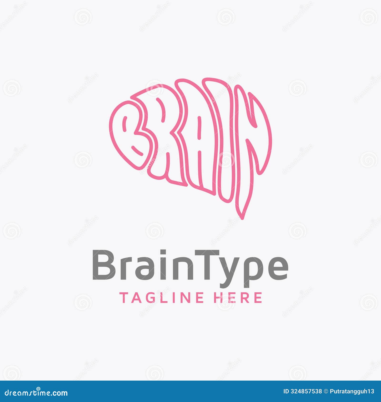 Brain logo design stock illustration. Illustration of text - 324857538