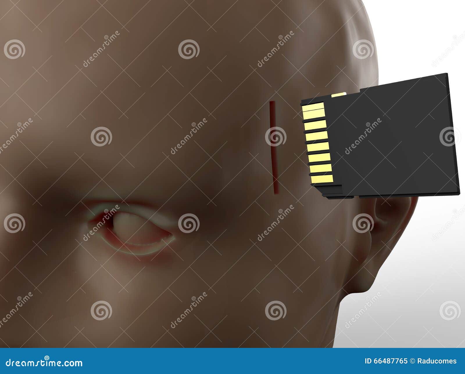 Brain upgrade concept stock illustration. Illustration of forgetful ...