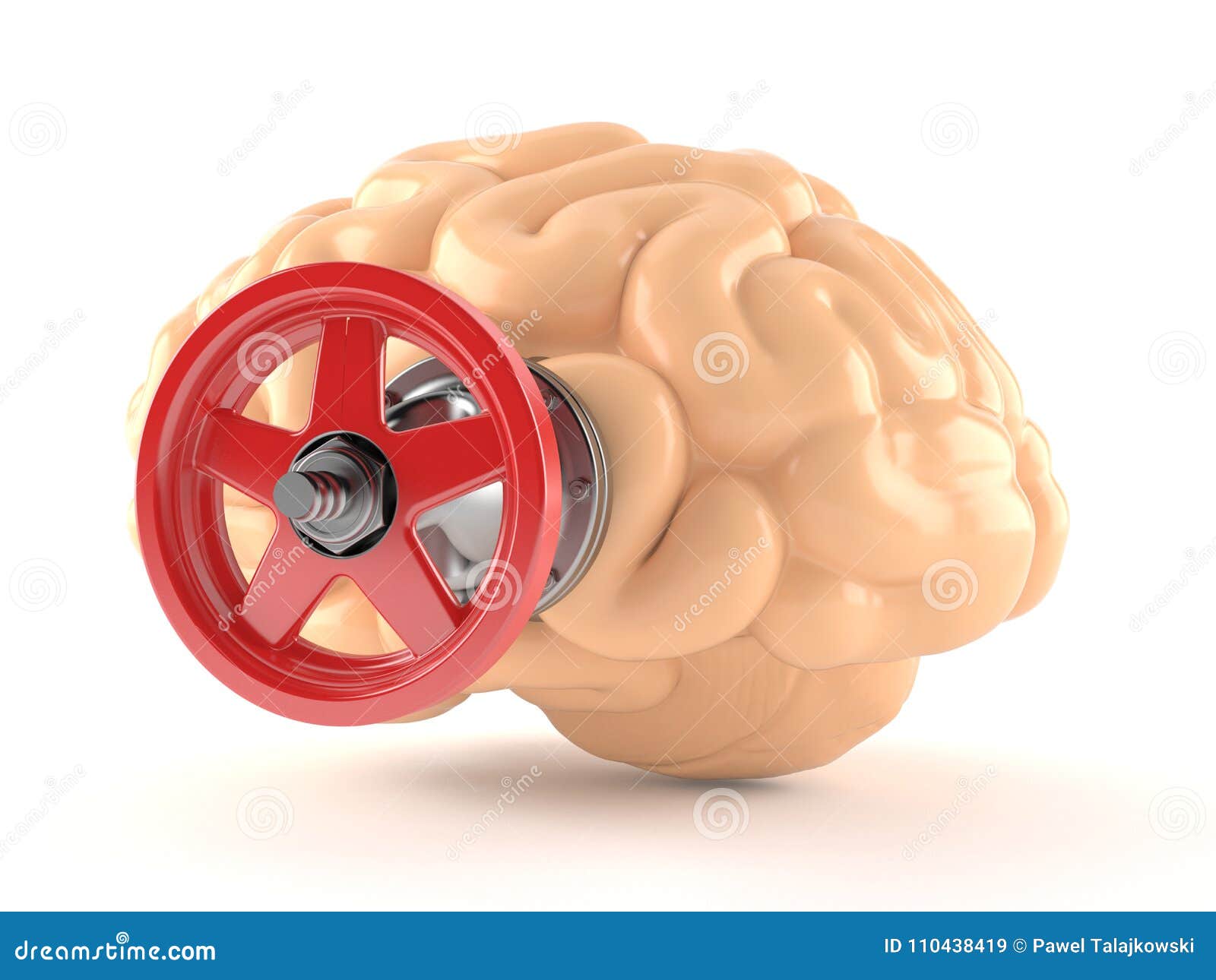 Brain with valve stock illustration. Illustration of wisdom - 110438419