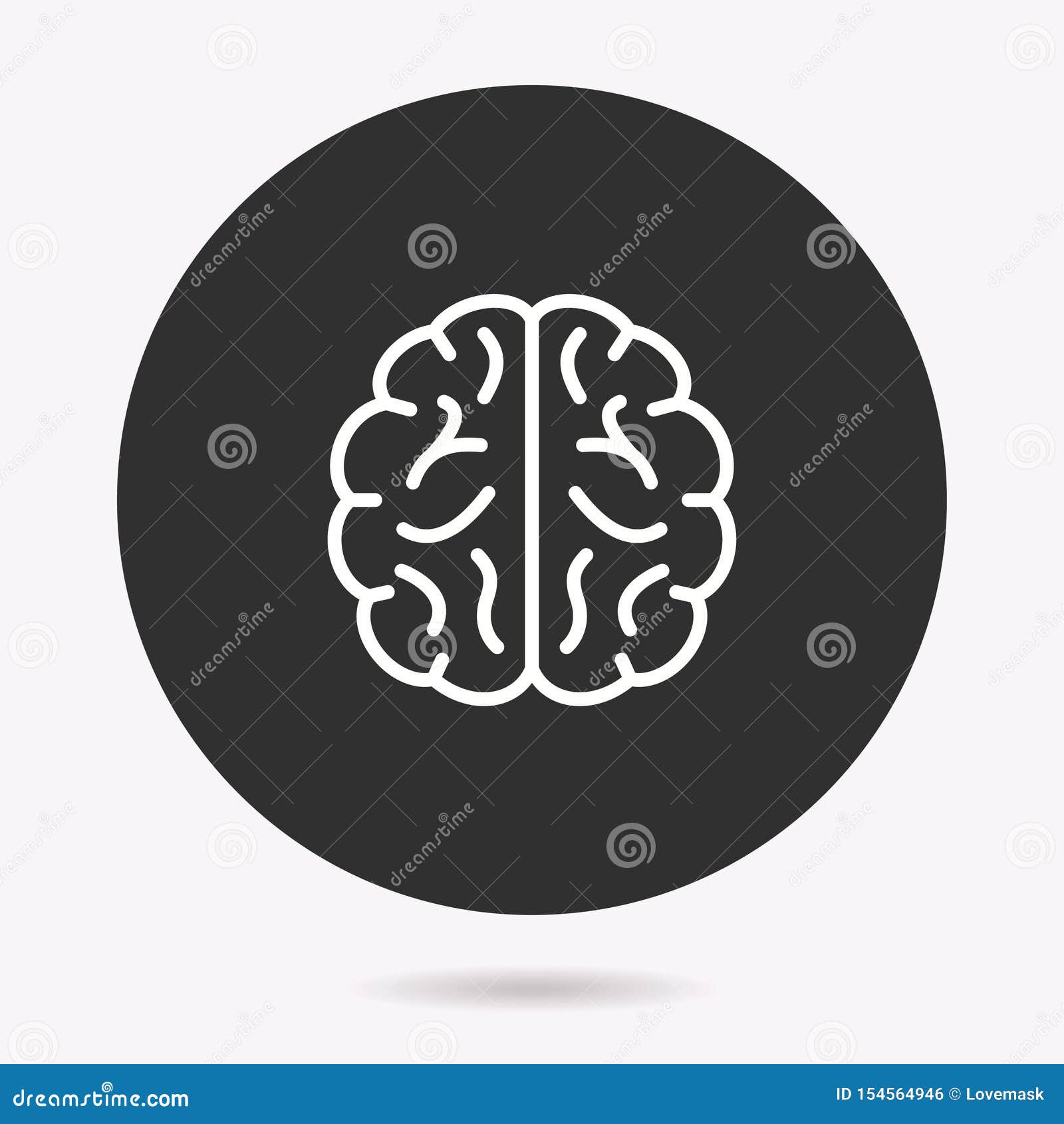 Brain - Vector Icon. Illustration Isolated. Simple Pictogram. Stock ...