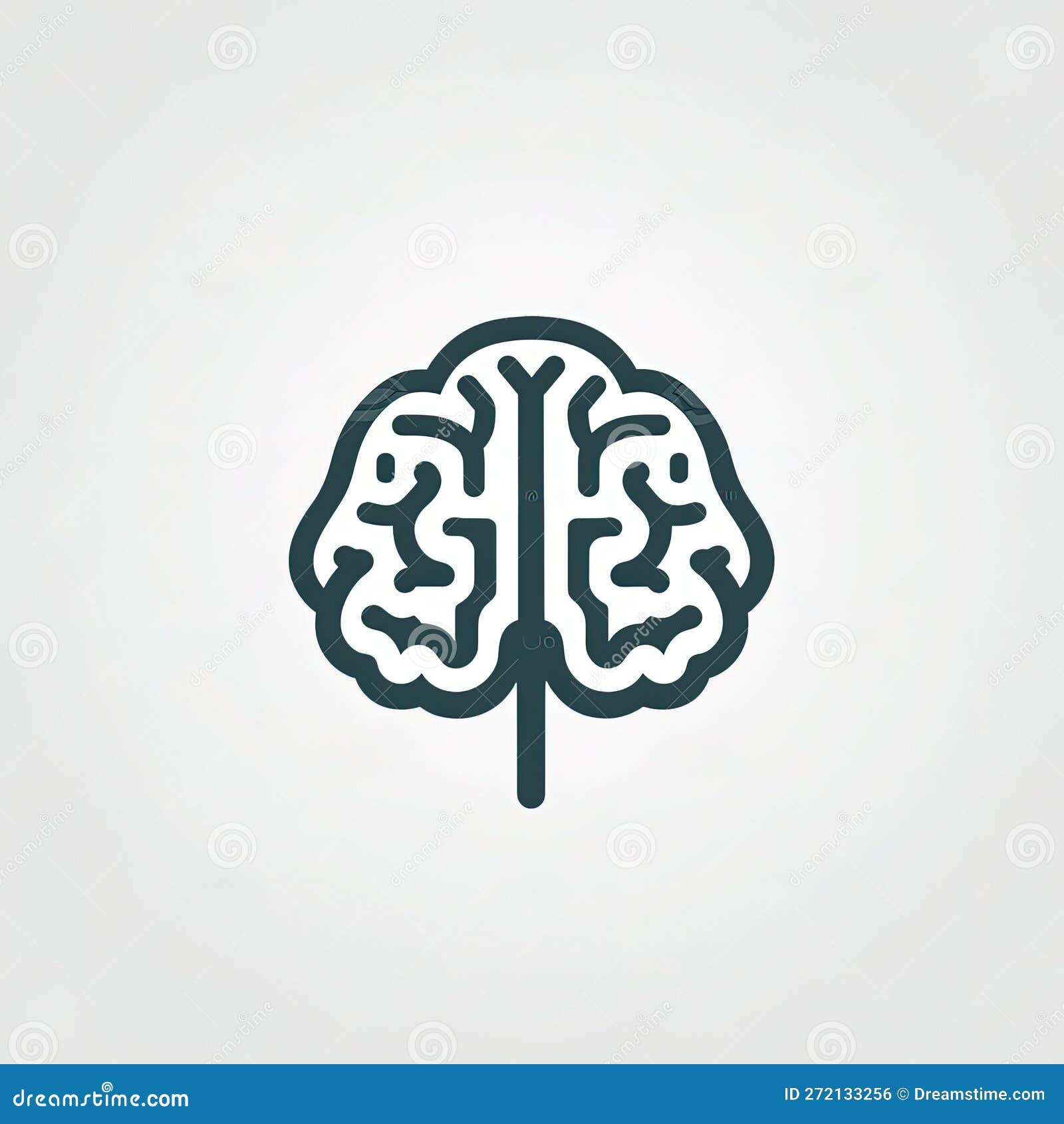 Brain Vector Icon Left and Right Stock Illustration - Illustration of ...