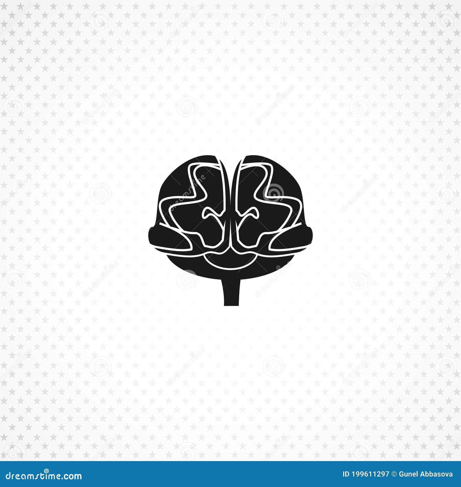 Brain Icon on White Background Stock Vector - Illustration of education ...