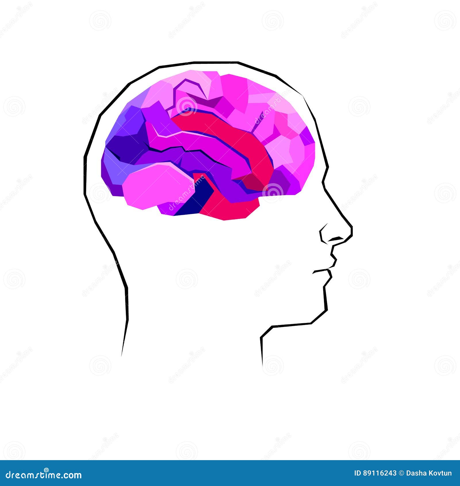 Brain Vector Symbol Illustration Mind Icon Human Concept Idea Stock ...