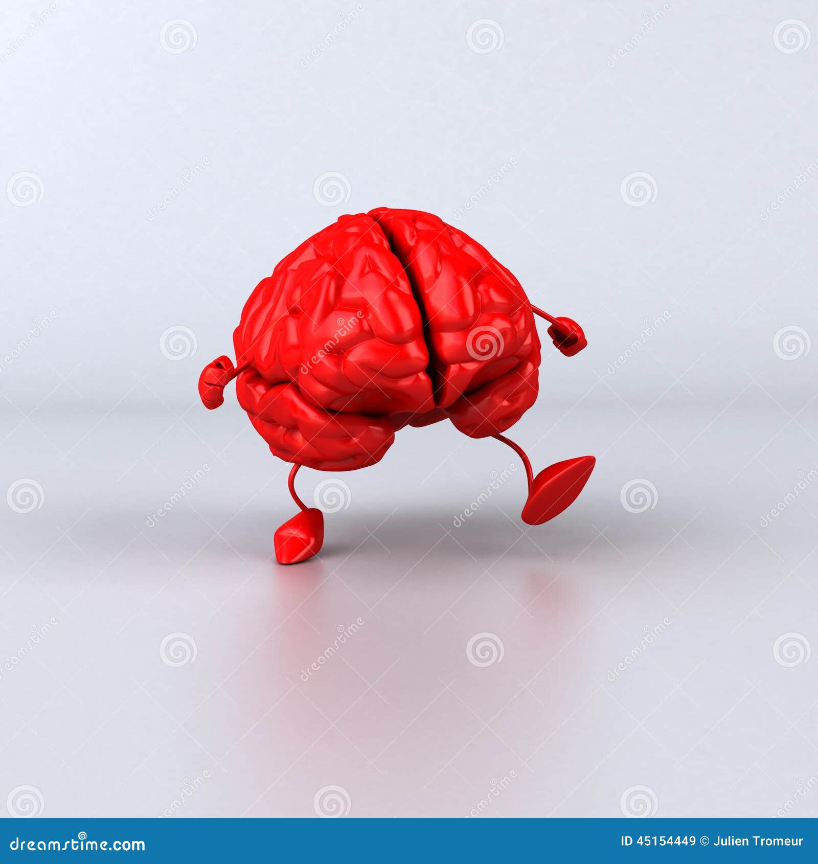 Brain walking stock illustration. Illustration of concept - 45154449