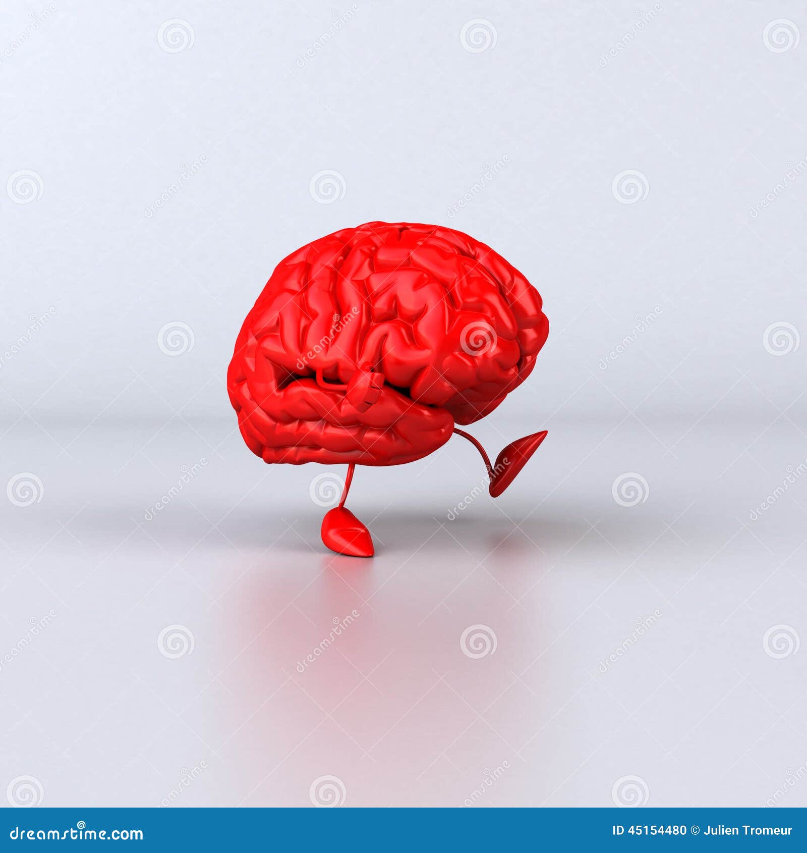Brain walking stock illustration. Illustration of brain - 45154480