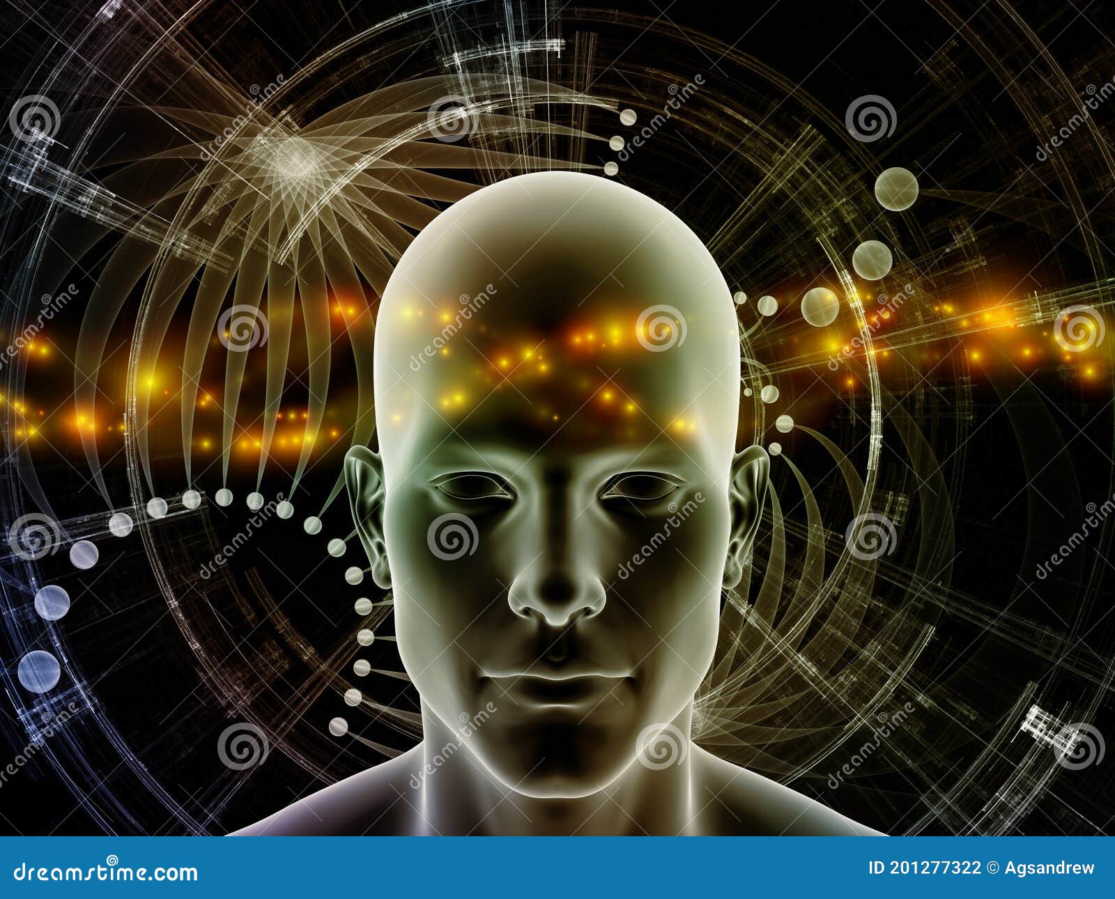 Brain Wave stock illustration. Illustration of persona - 201277322