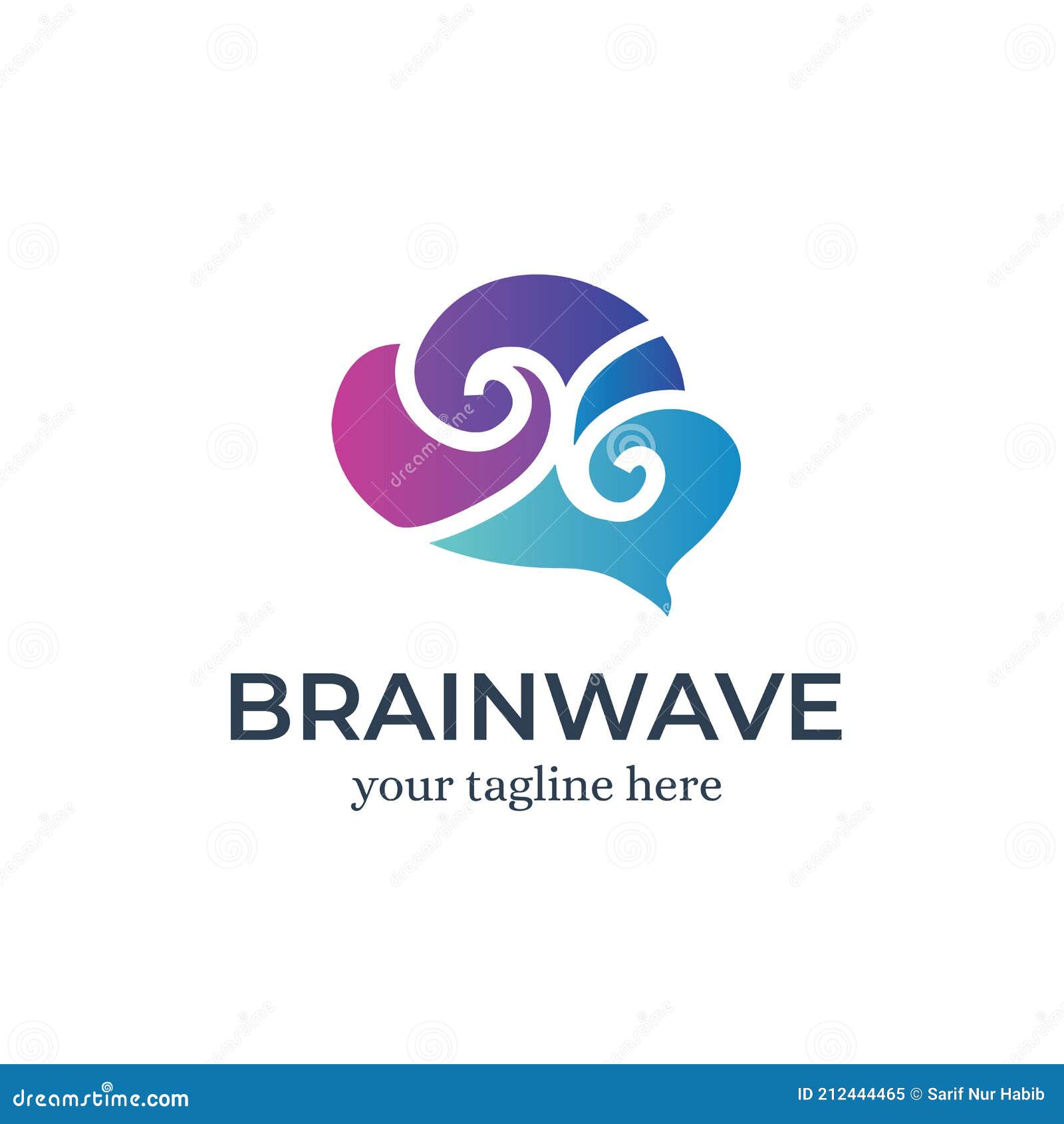 Brain Wave Logo Design Template Inspiration - Vector Stock Vector ...