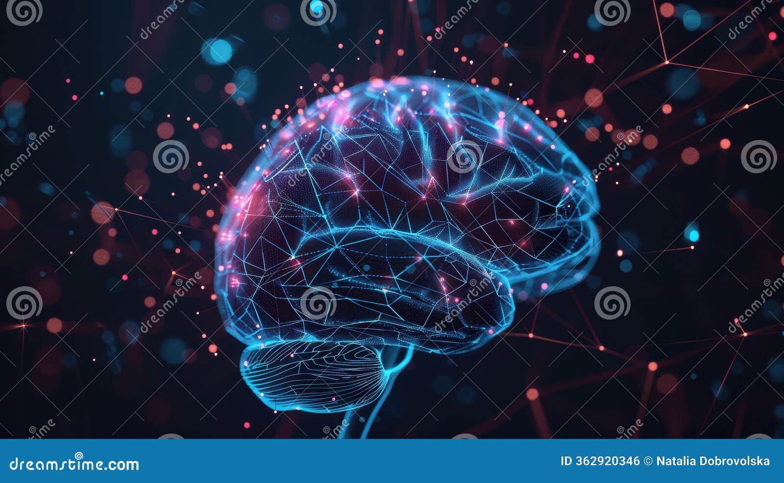 Brain Waves and Neural Connections Showing Deep Thinking and Analysis ...
