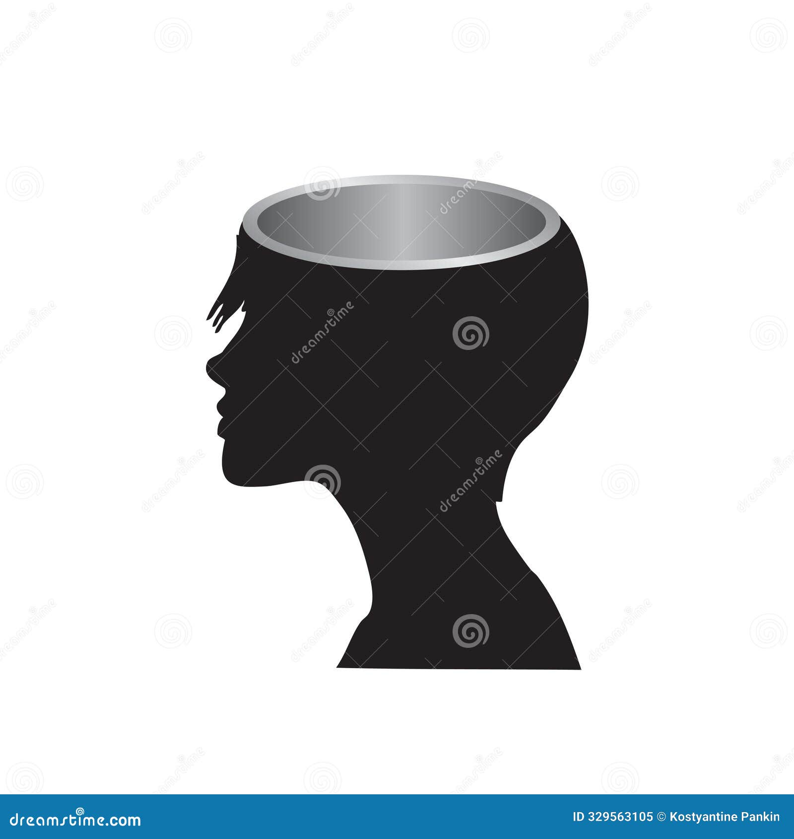 Without a brain stock illustration. Illustration of pericranium - 329563105