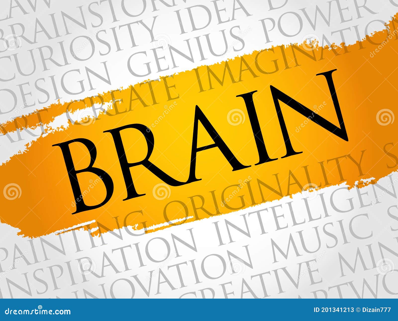 Brain Word Cloud Cartoon Vector | CartoonDealer.com #83108525