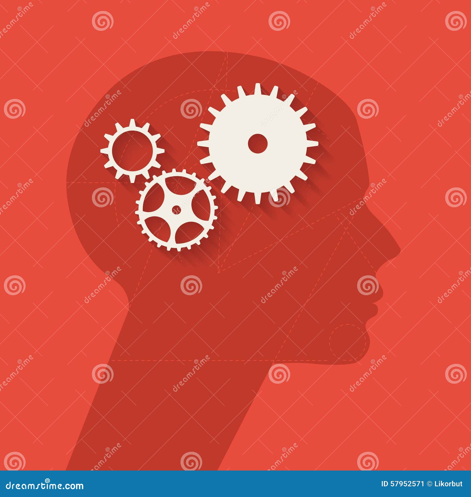 Brain work art stock vector. Illustration of intelligence - 57952571