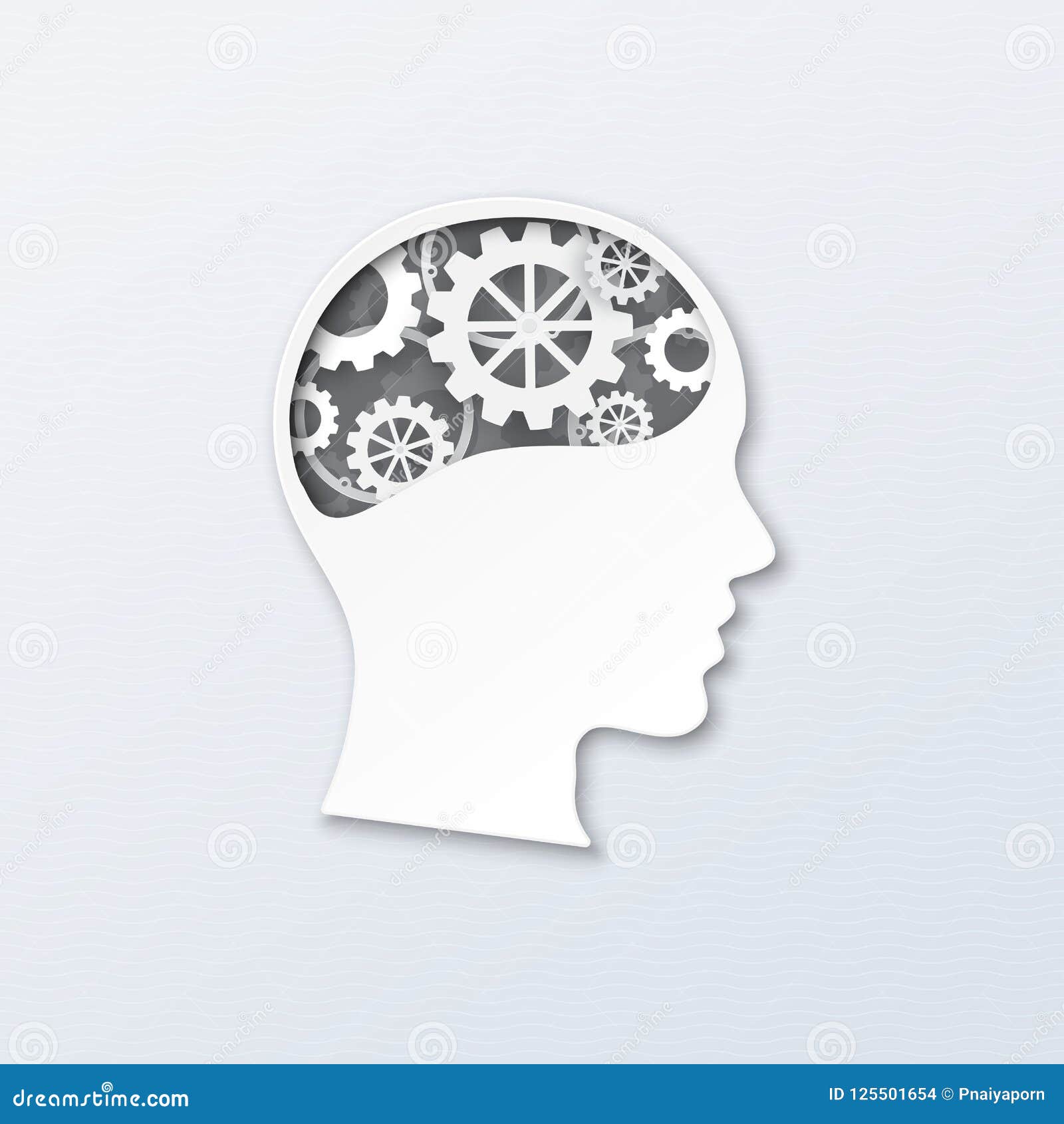 Brain work stock illustration. Illustration of education - 125501654